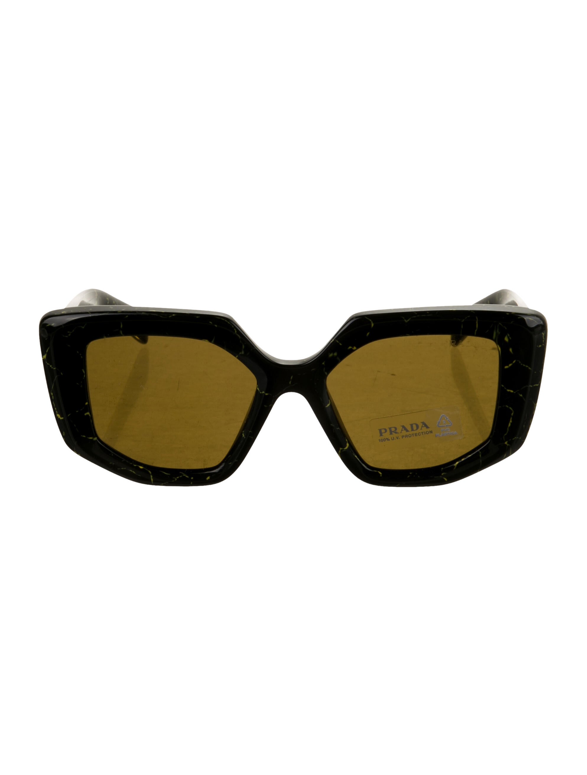 Prada Square Tinted Sunglasses - Black Sunglasses, Accessories ...