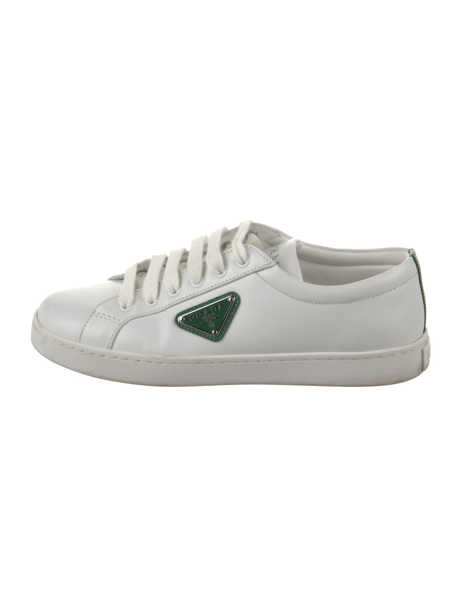 Prada Leather Sneakers - White Sneakers, Shoes - PRA914406 | The RealReal
