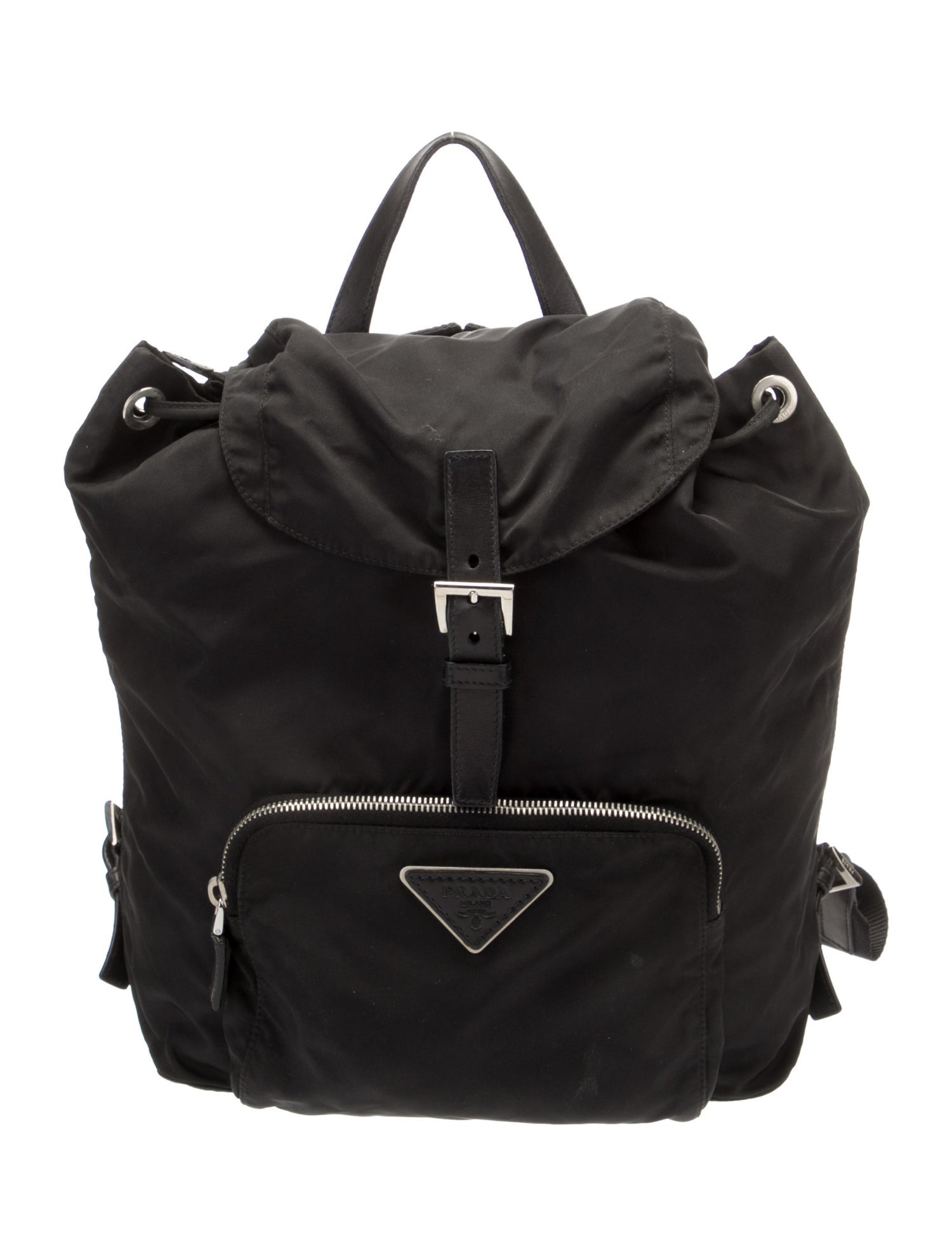 Prada Vitello-Trimmed Tessuto Backpack - Black Backpacks, Handbags ...