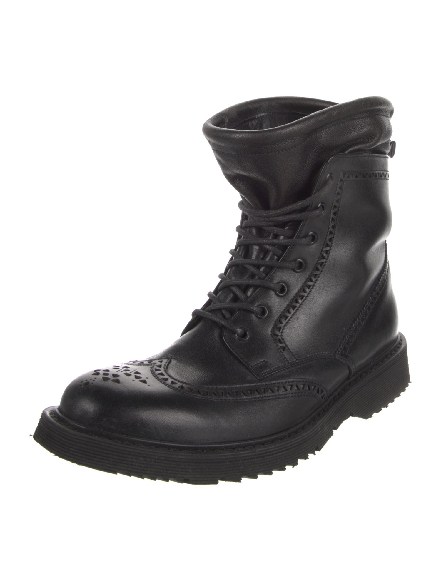 Prada Leather Combat Boots - Black Boots, Shoes - PRA917771 | The RealReal