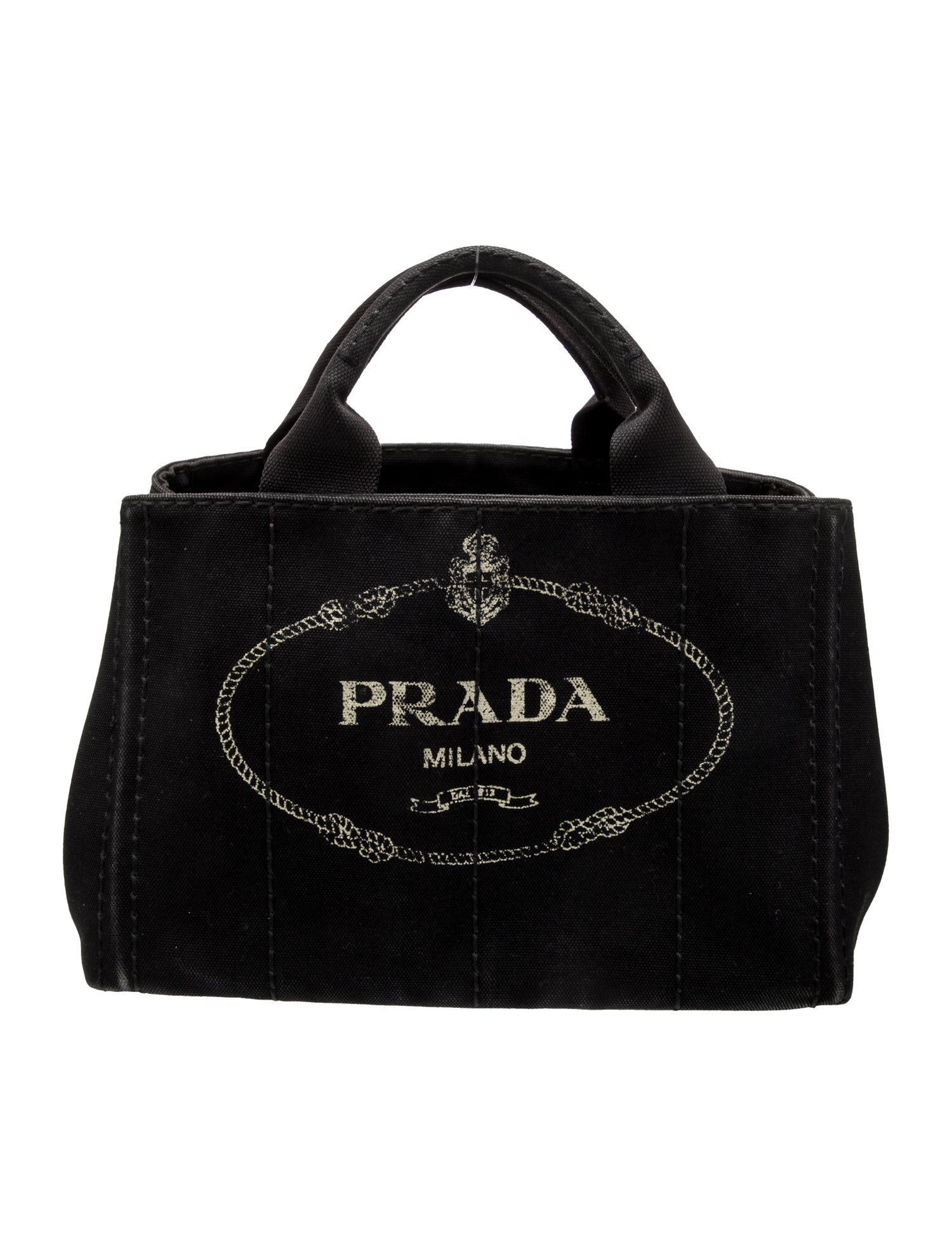Prada Small Canapa Tote - Black Totes, Handbags - PRA897816 | The RealReal