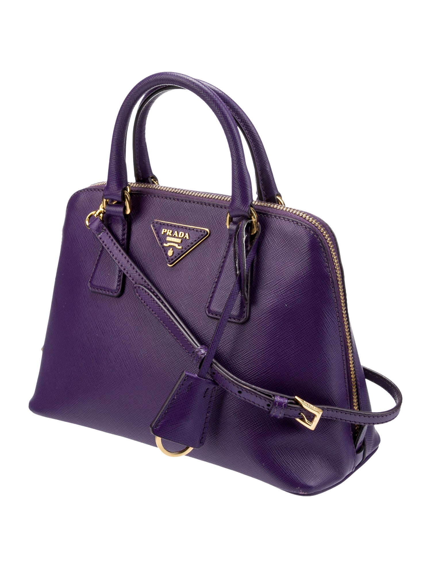 Prada Spazzolato Promenade Bag - Purple Totes, Handbags - PRA960373 ...