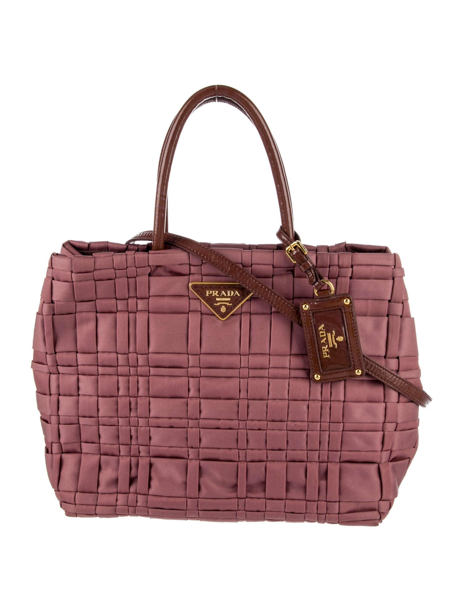 Prada Tessuto Weave Tote - Pink Totes, Handbags - PRA920585 | The RealReal