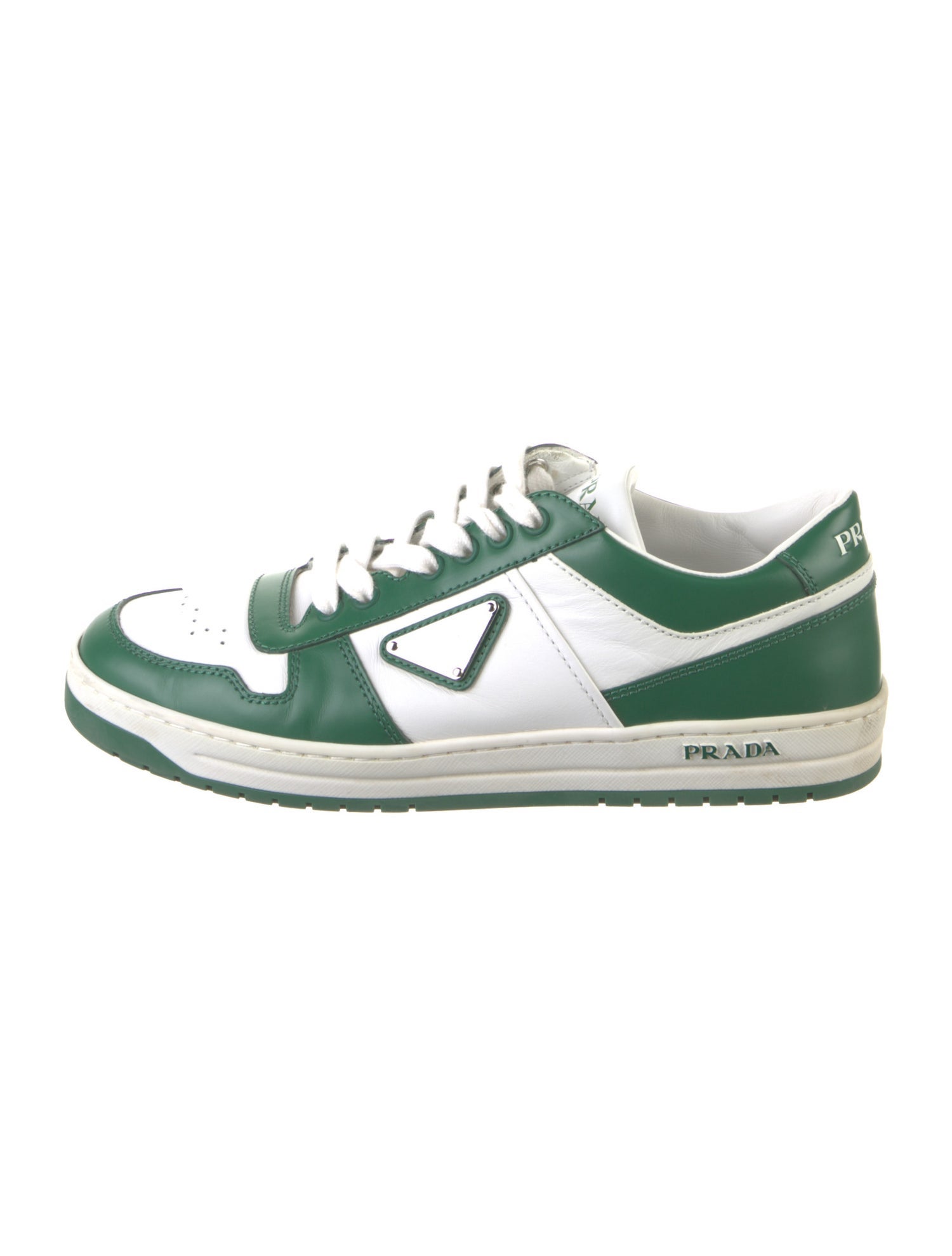 Prada Leather Printed Sneakers - Green Sneakers, Shoes - PRA920955 ...