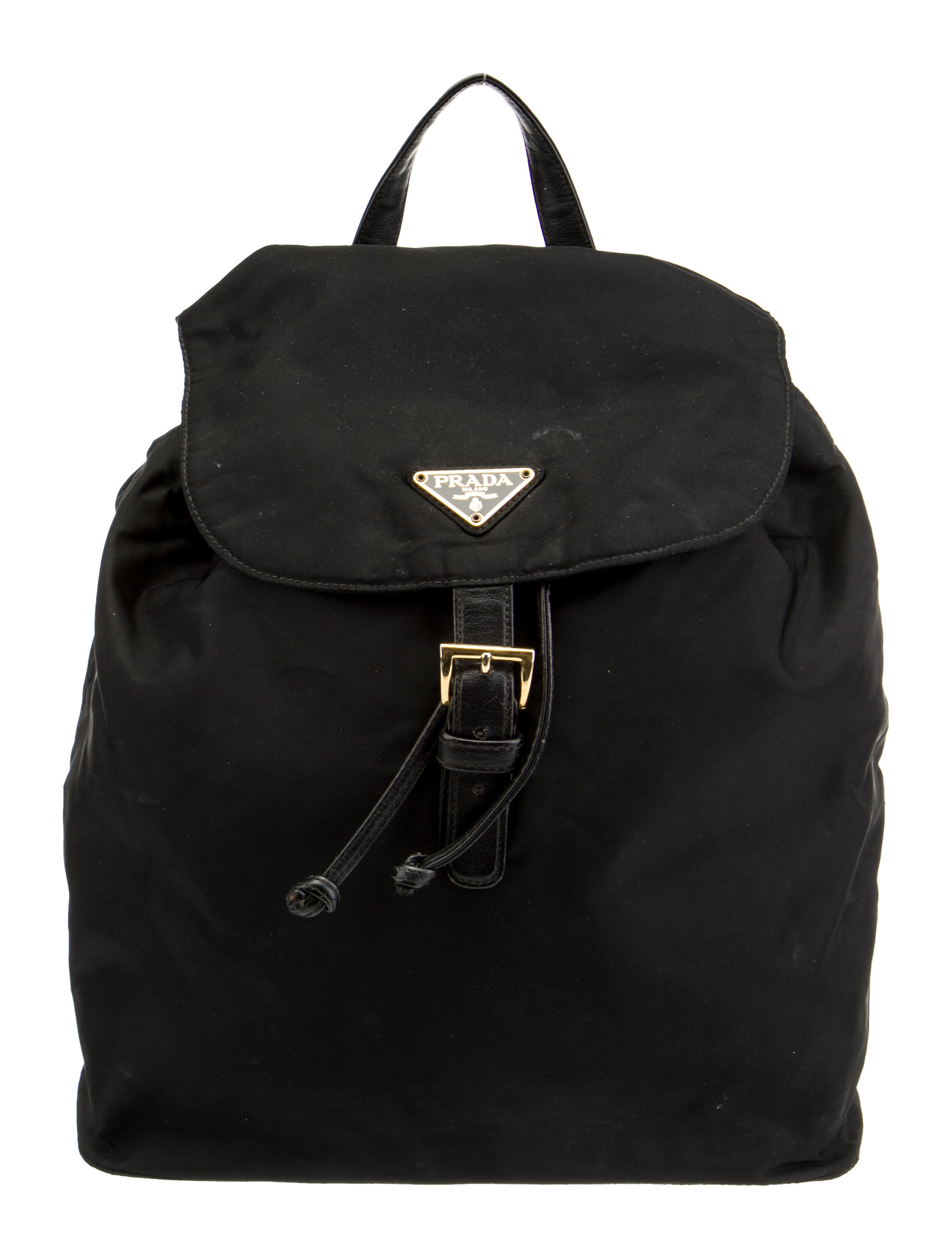Prada Vitello-Trimmed Tessuto Backpack - Black Backpacks, Handbags ...