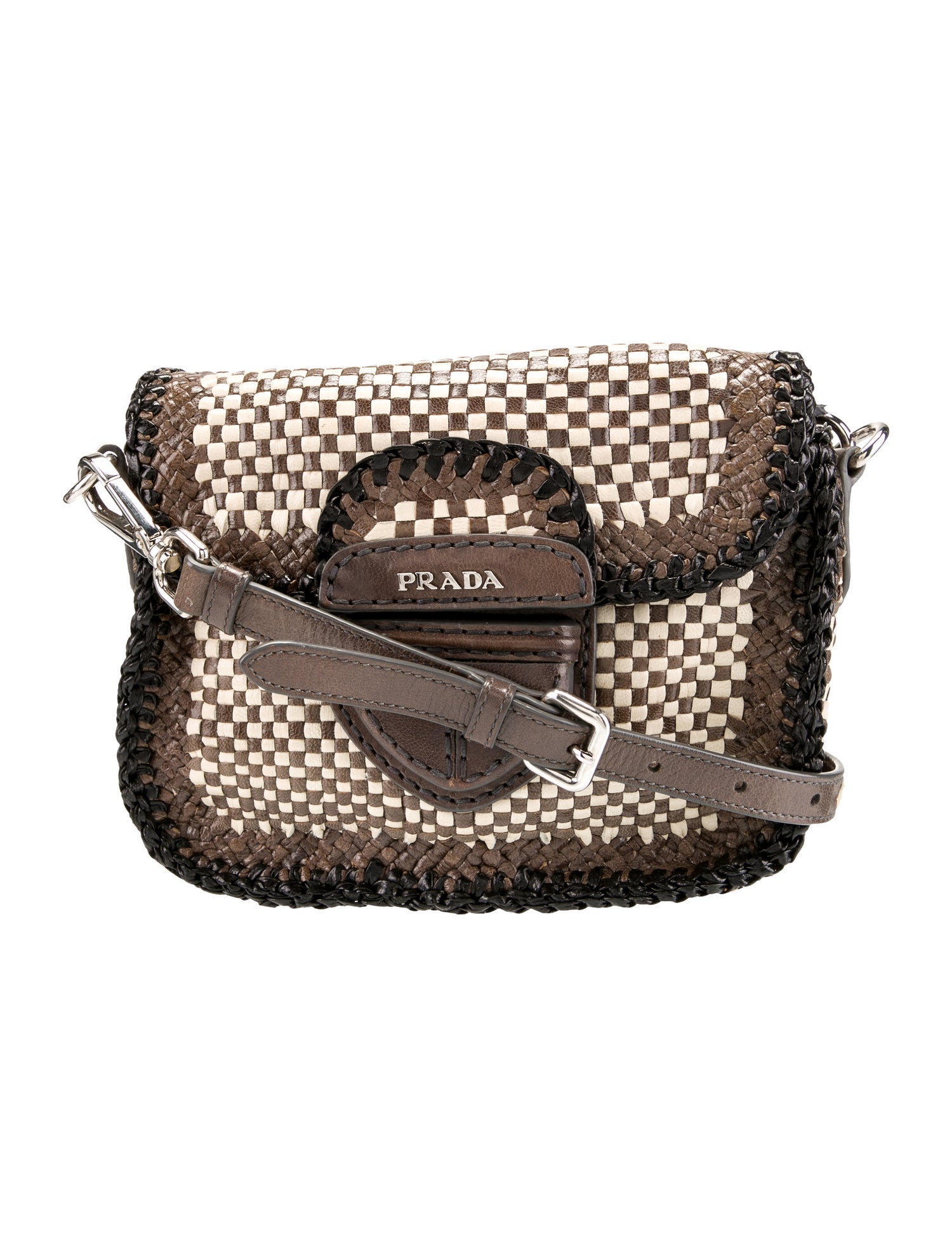Prada Madras Crossbody Bag - Brown Crossbody Bags, Handbags - PRA923966 ...