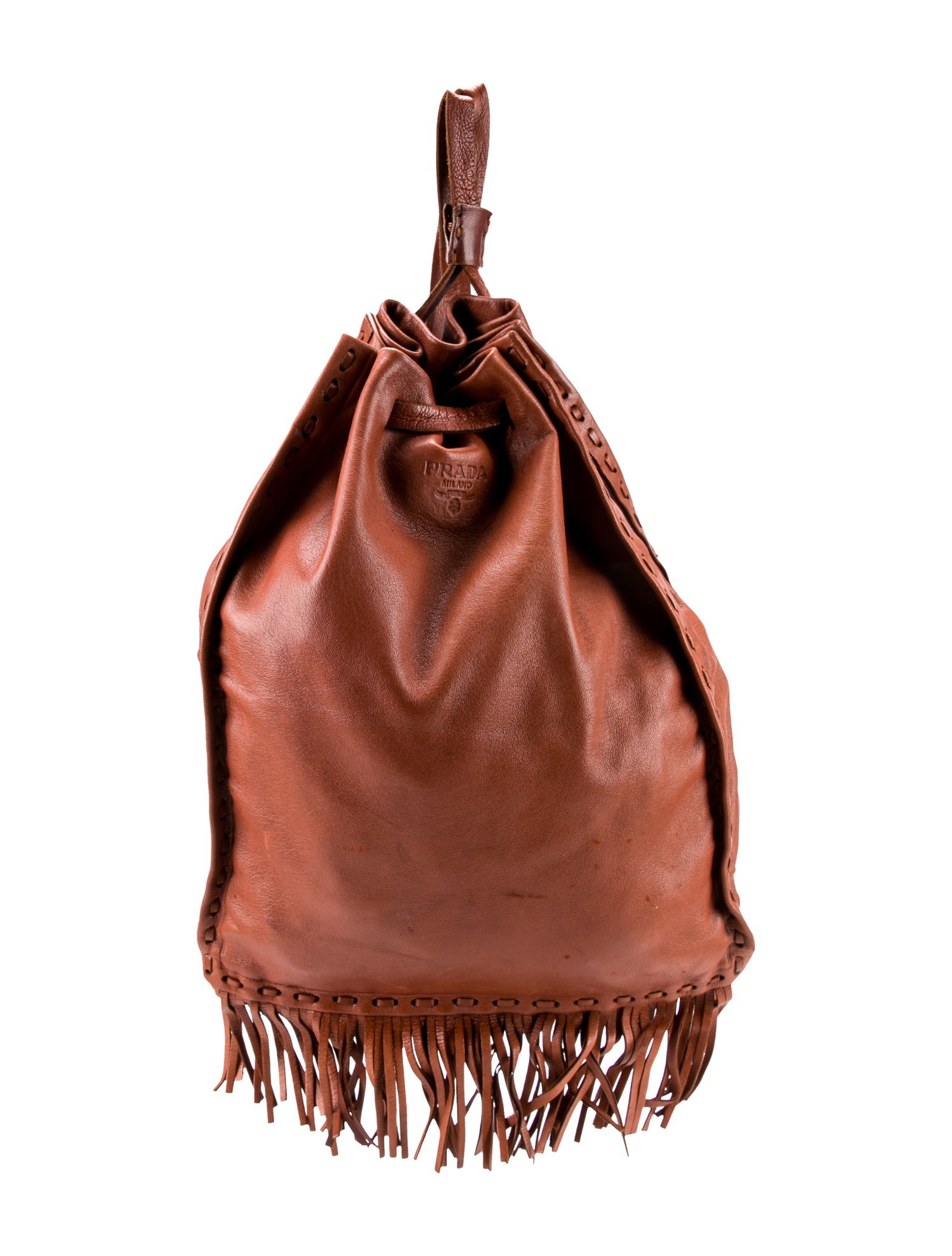 Prada Soft Calf Fringe Backpack - Brown Backpacks, Handbags - PRA924285 ...