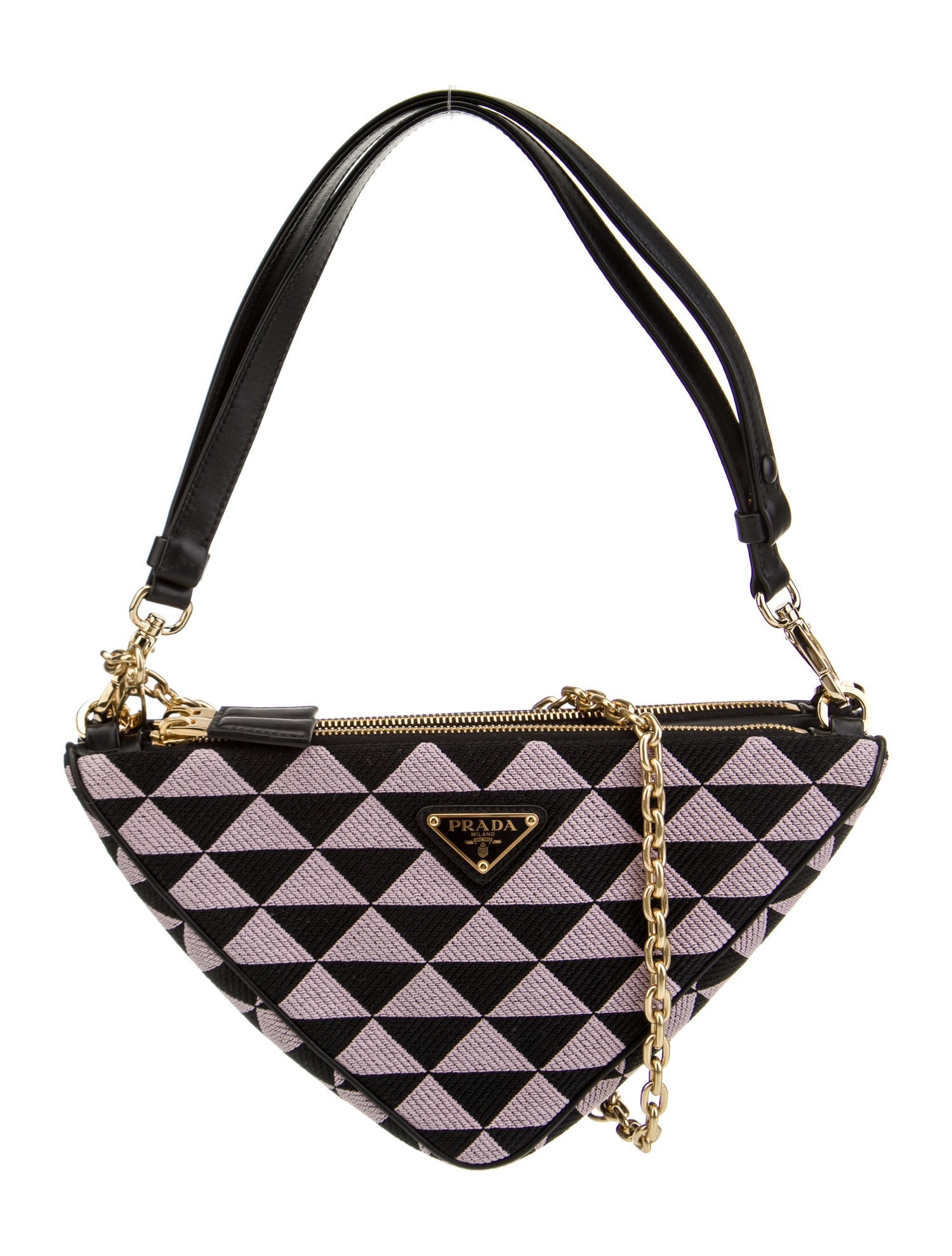 Prada Symbole Triangle Bag - Black Shoulder Bags, Handbags - PRA925567 ...