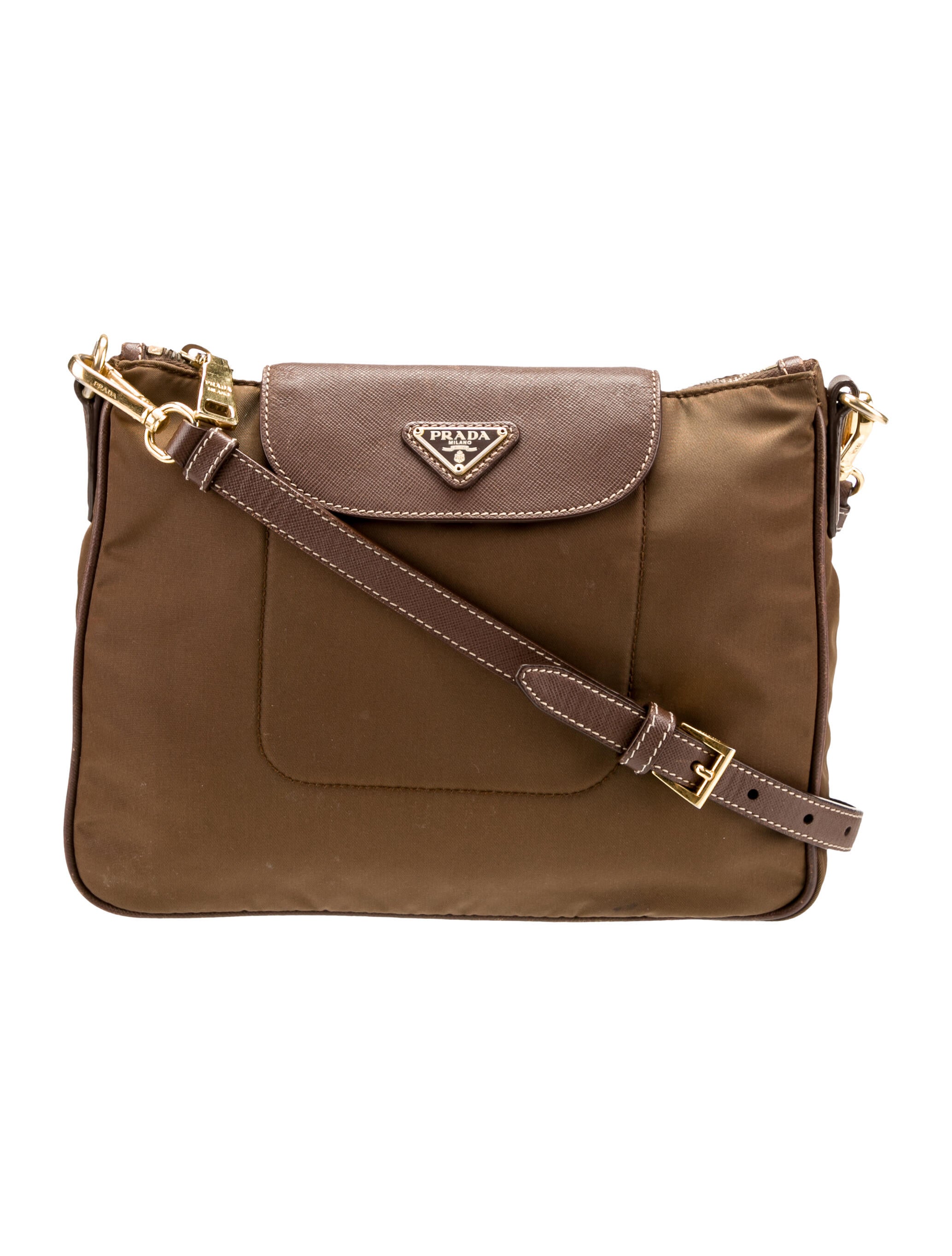 Prada Prada Tessuto Crossbody Bag - Brown Crossbody Bags, Handbags ...