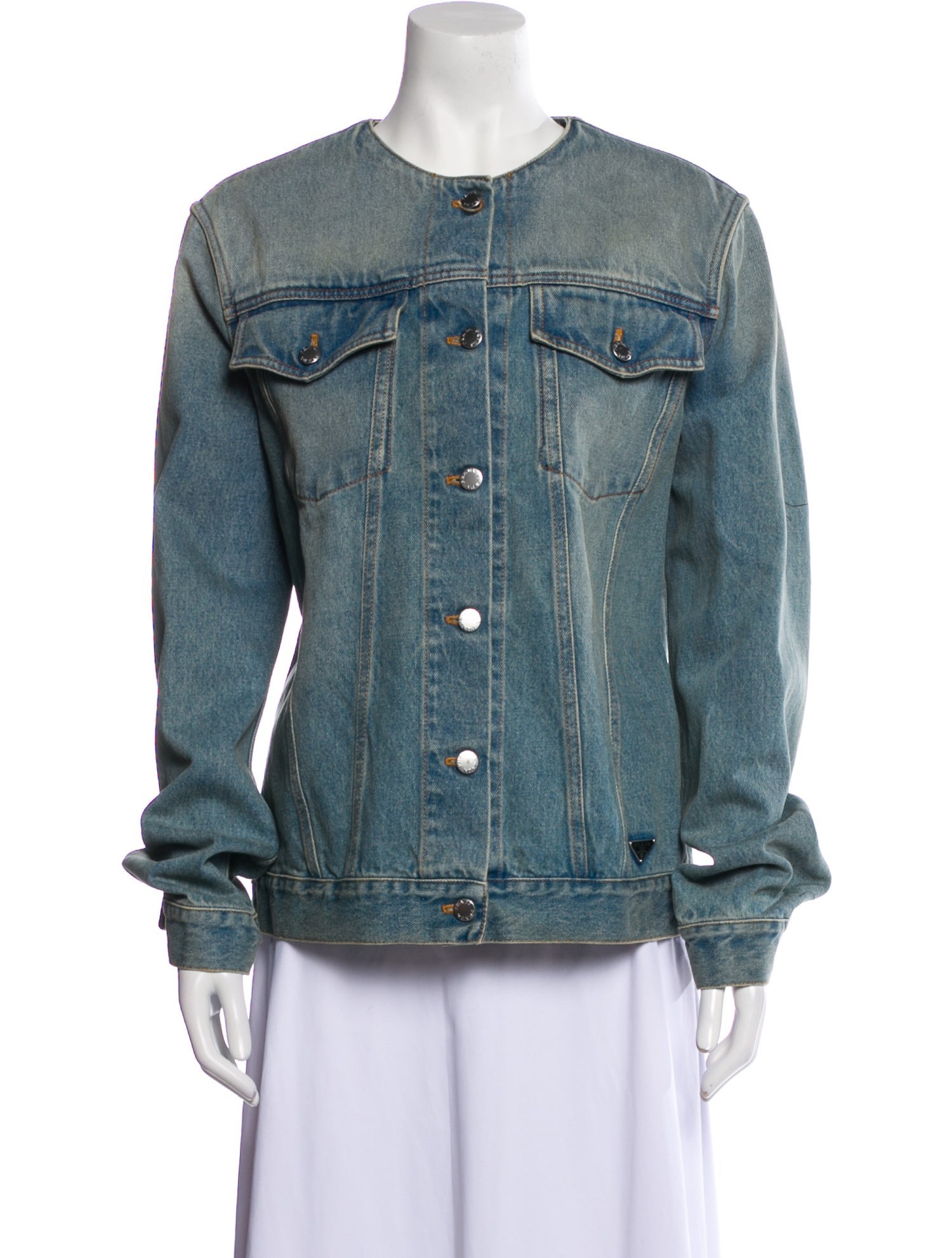 Prada Denim Jacket w/ Tags - Blue Jackets, Clothing - PRA926834 | The ...
