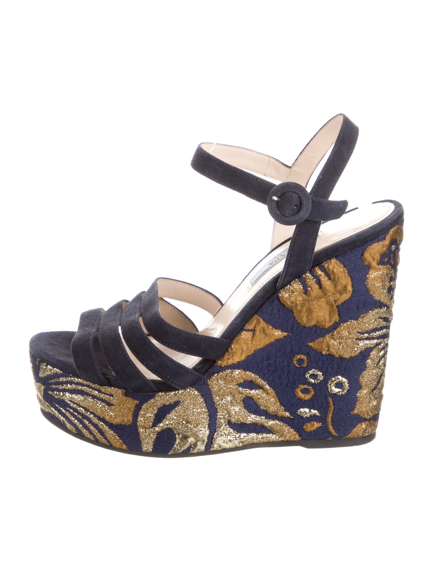 Dolce & Gabbana Majolica Print Sandals - Blue Sandals, Shoes ...