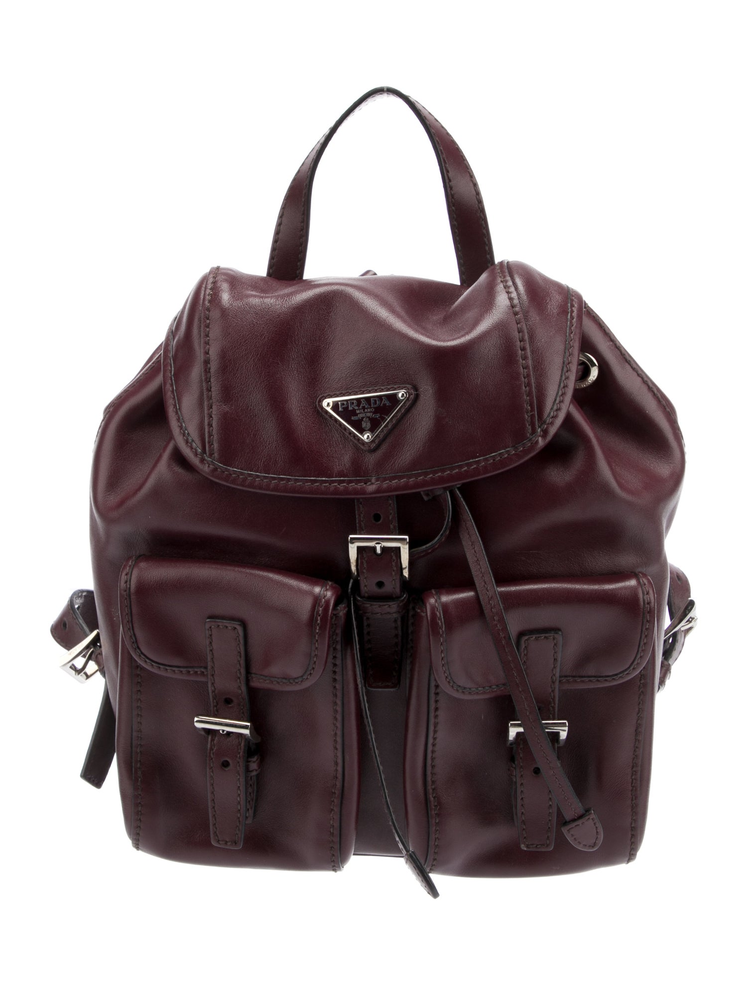 Prada Nappa Backpack - Burgundy Backpacks, Handbags - PRA928265 | The ...
