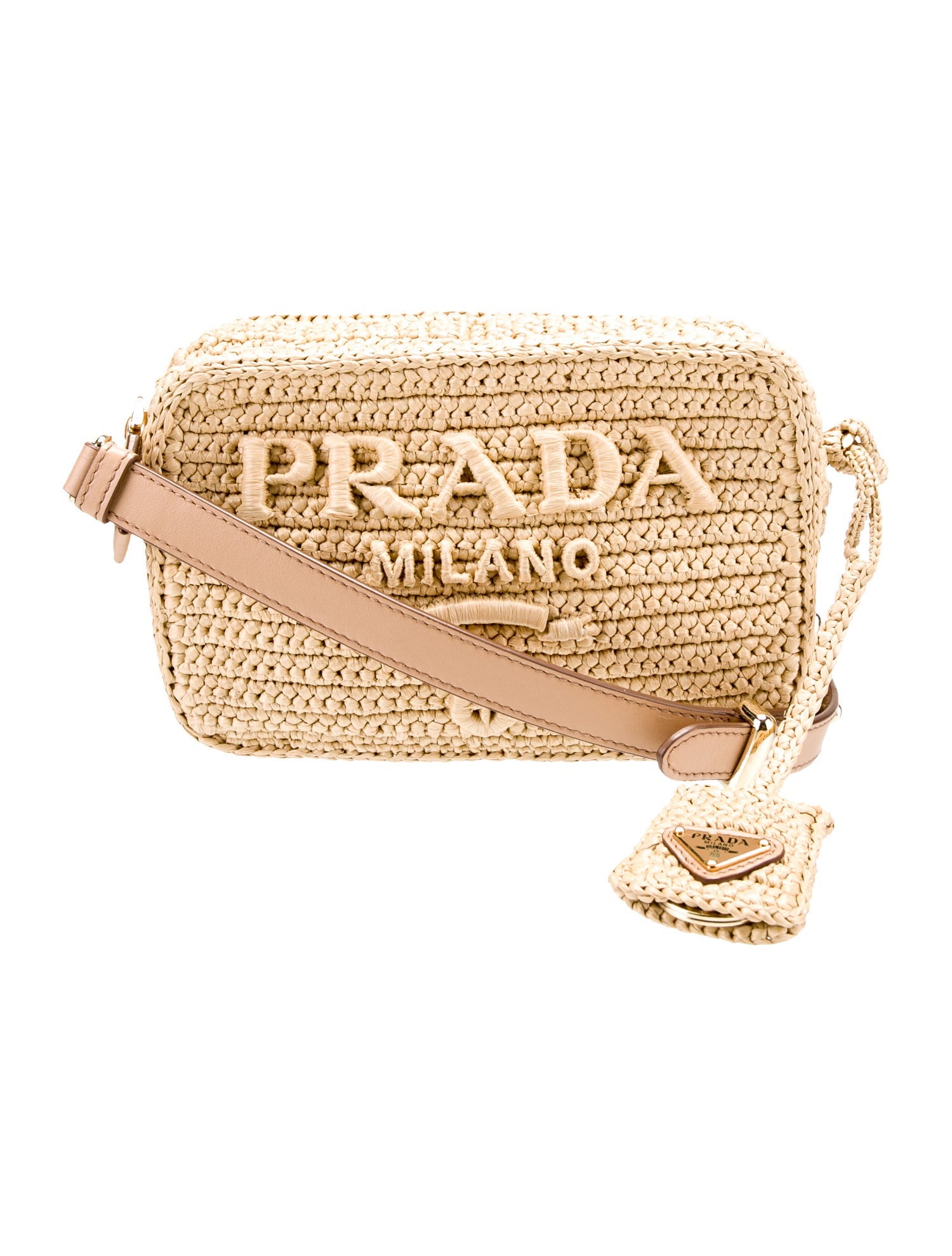 Kate Spade New York Leather Trim Straw Crossbody Bag - Neutrals ...