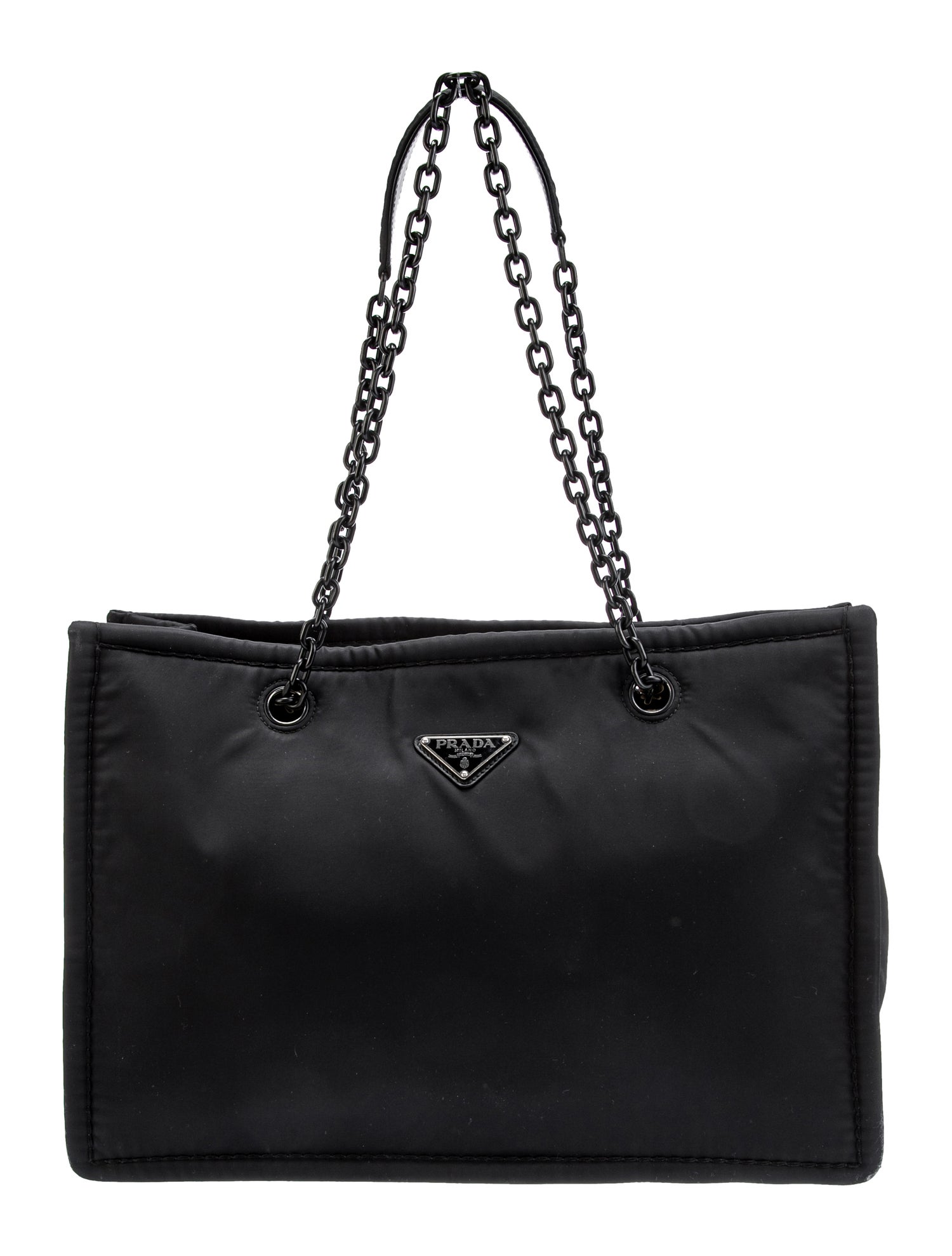 Prada Tessuto Chain Tote - Black Totes, Handbags - PRA934642 | The RealReal