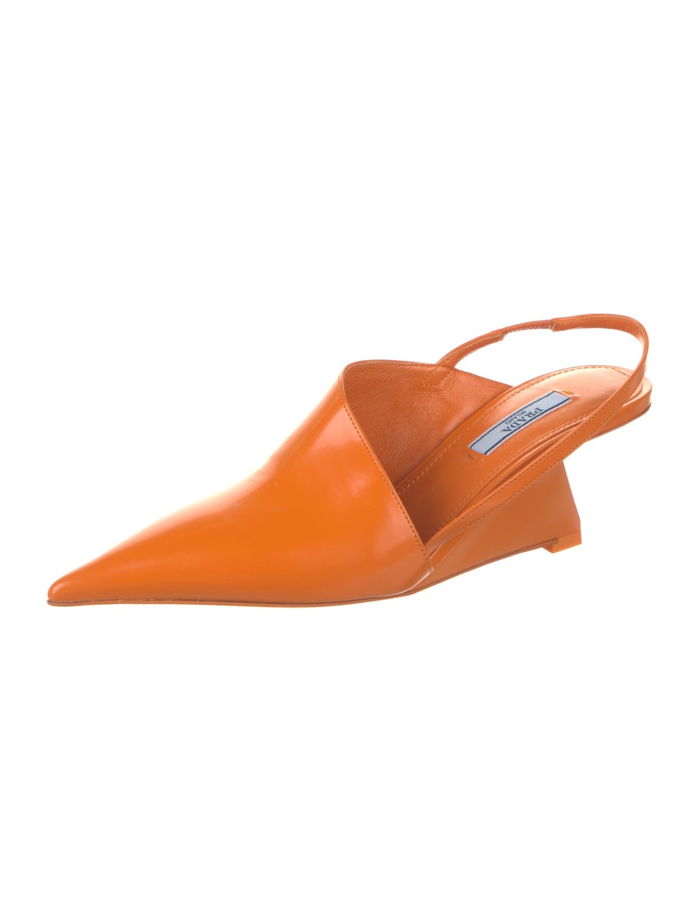 Prada Leather Slingback Pumps - Orange Pumps, Shoes - PRA938510 | The ...