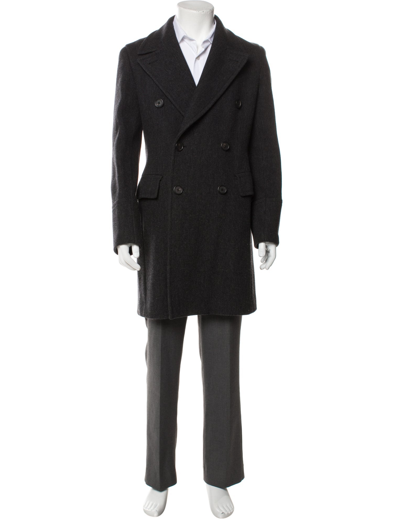 Prada 2000's Virgin Wool Peacoat - Grey Outerwear, Clothing - PRA940183 ...