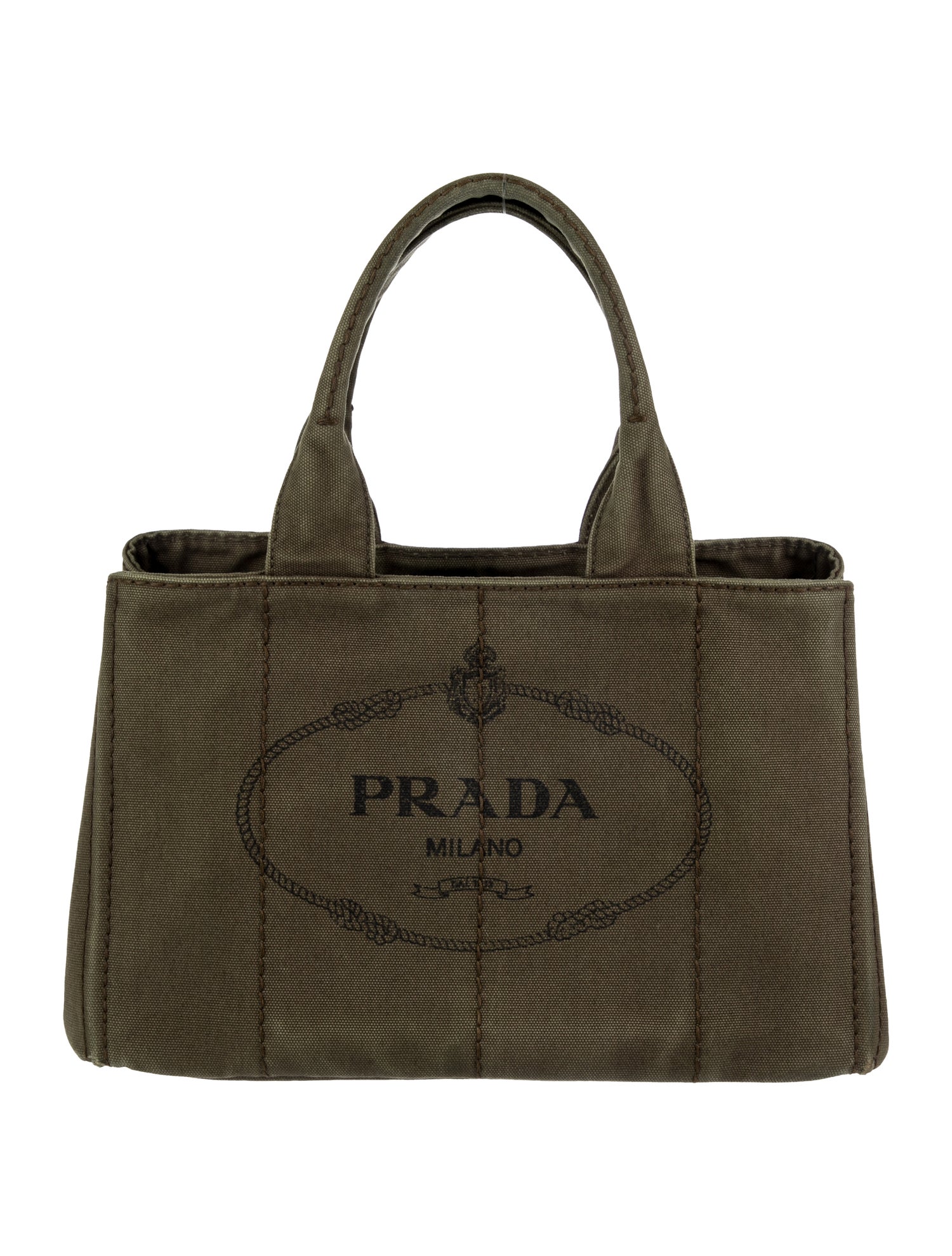 Prada Canapa Logo Tote - Green Totes, Handbags - PRA941953 | The RealReal