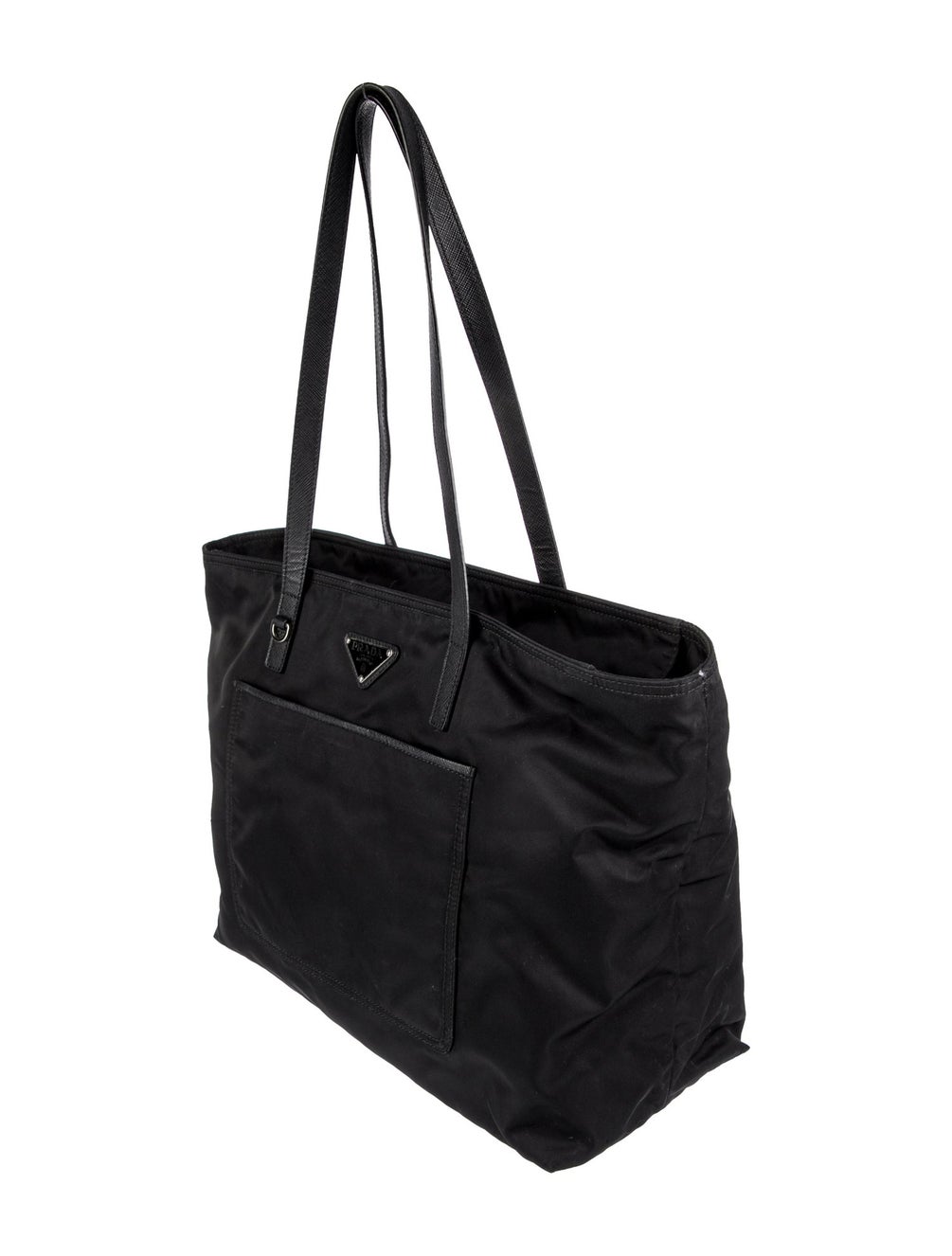 Prada Tessuto Saffiano-Trimmed Tote - Black Totes, Handbags - PRA946286 ...