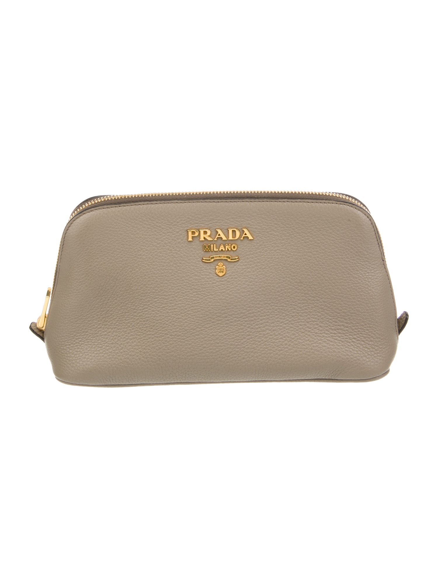 Prada Vitello Daino Cosmetic Pouch w/Tags - Neutrals Cosmetic Bags ...