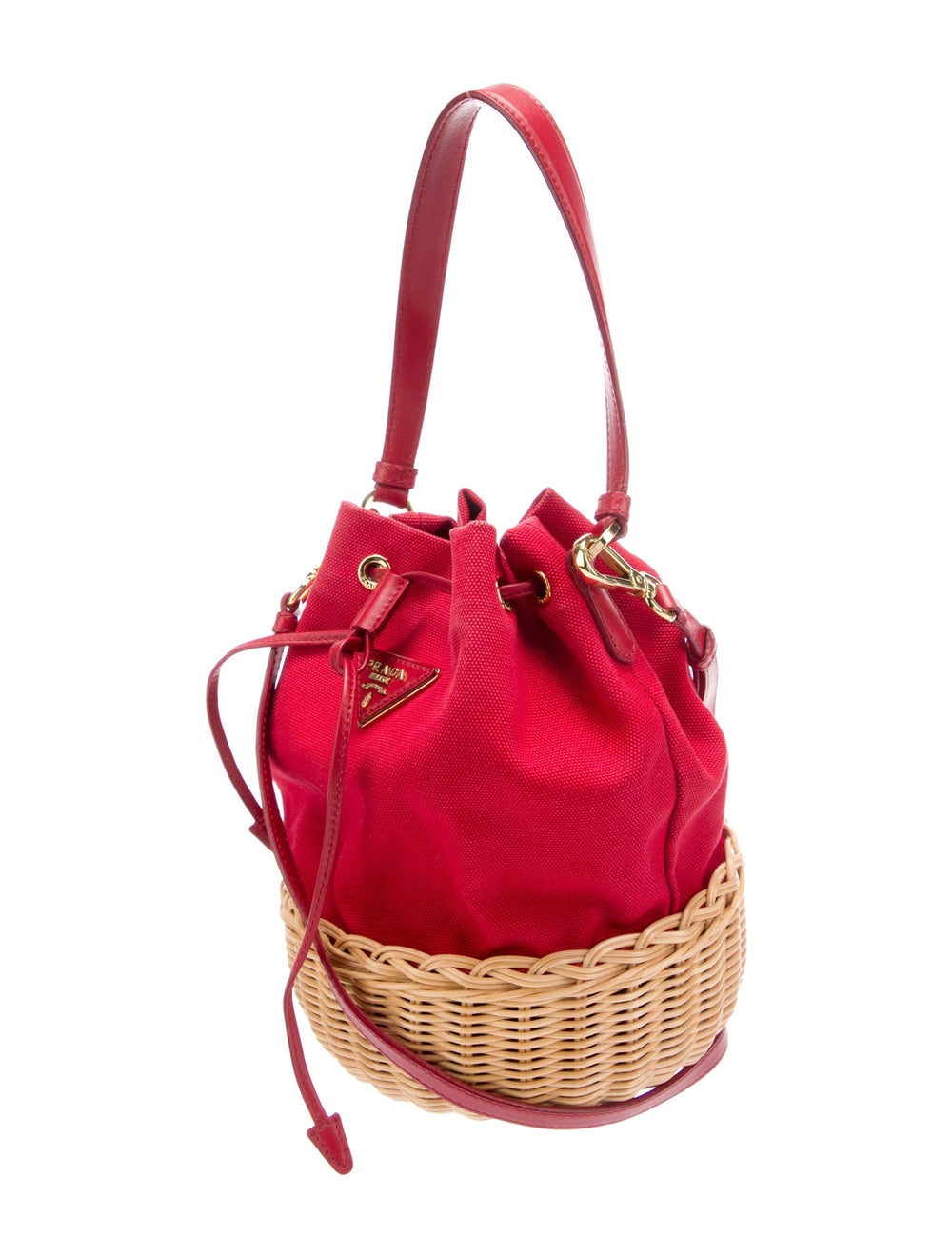 Prada Midollino Bucket Bag - Red Bucket Bags, Handbags - PRA948024 ...