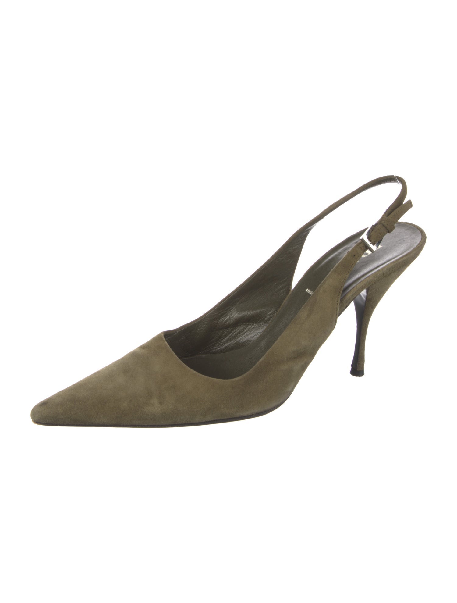 Manolo Blahnik Suede Slingback Pumps - Black Pumps, Shoes - MOO269612 ...