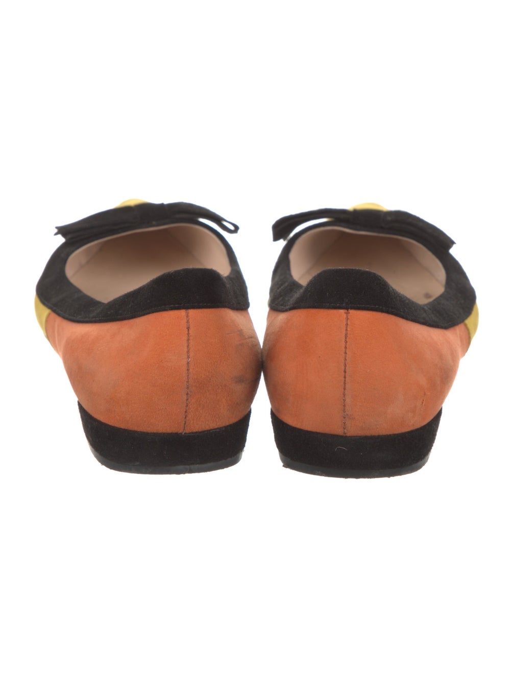 Prada Suede Colorblock Pattern Flats - Yellow Flats, Shoes - PRA950202 ...