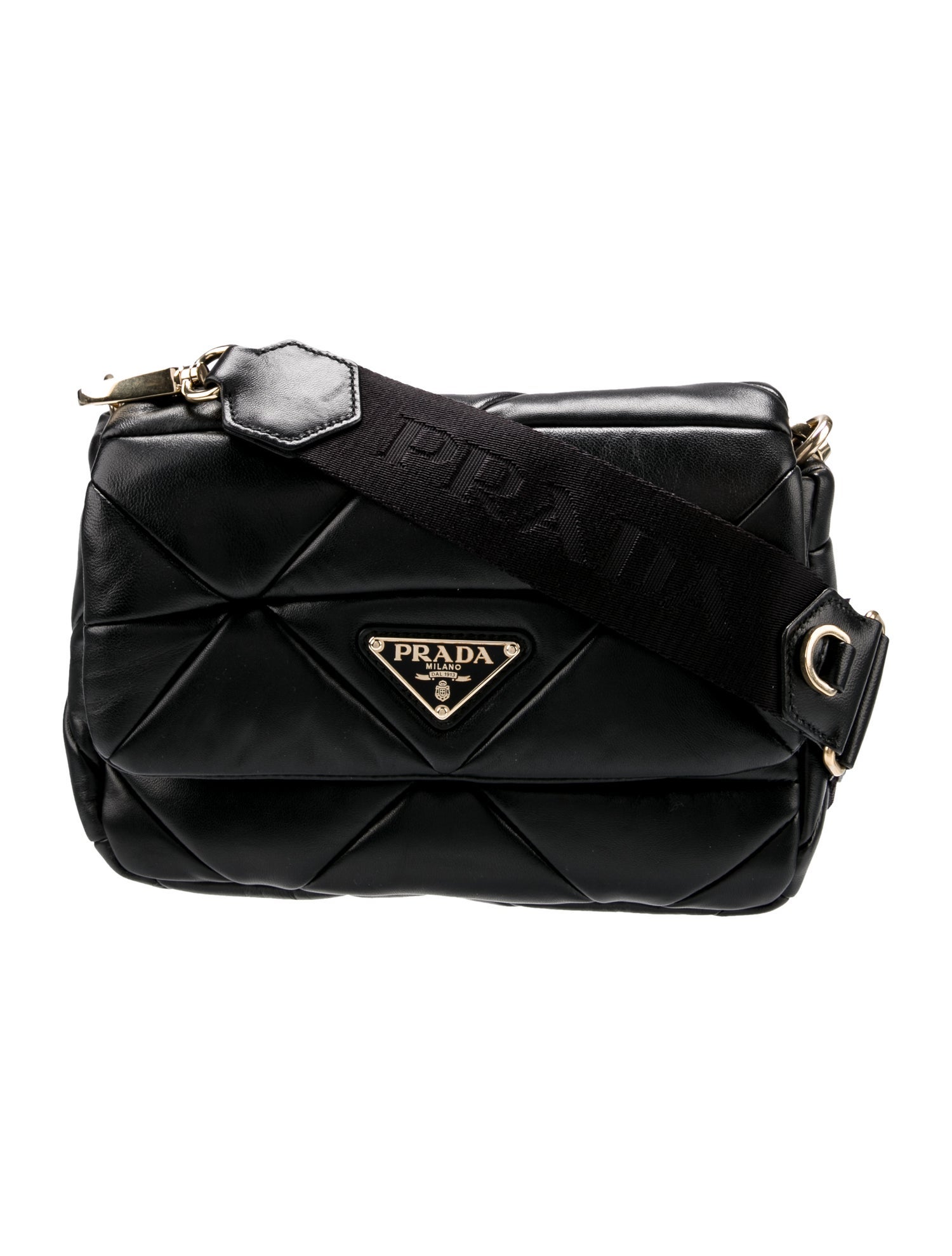Prada System Nappa Patchwork Shoulder Bag - Black Shoulder Bags ...