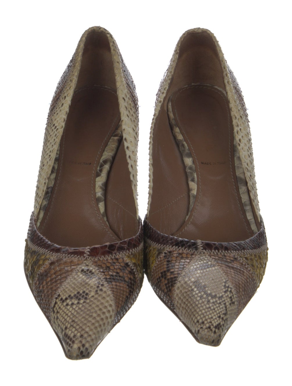 Prada Snakeskin Animal Print D'Orsay Pumps - Neutrals Pumps, Shoes ...