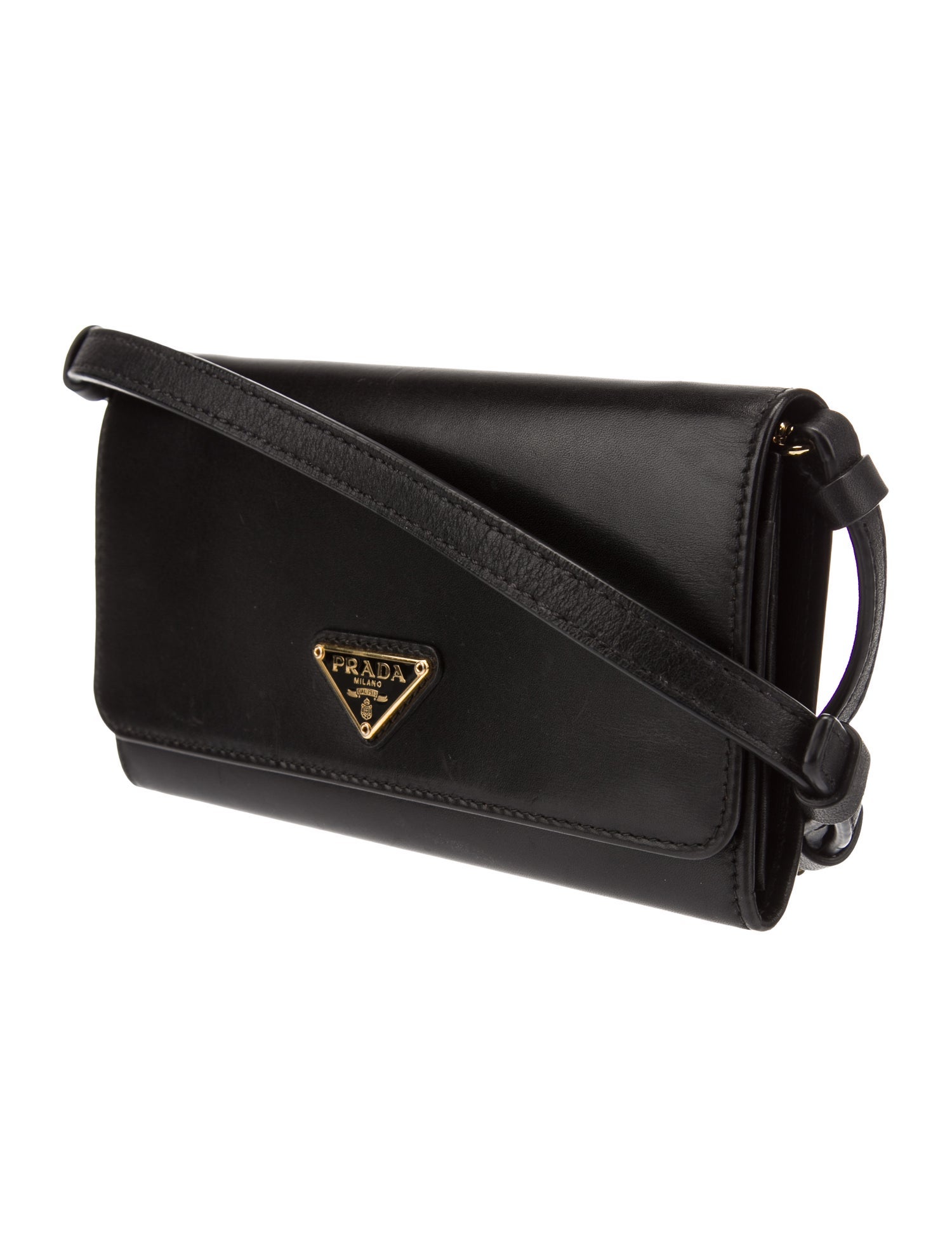 Prada Box Calf Crossbody Bag - Black Crossbody Bags, Handbags ...