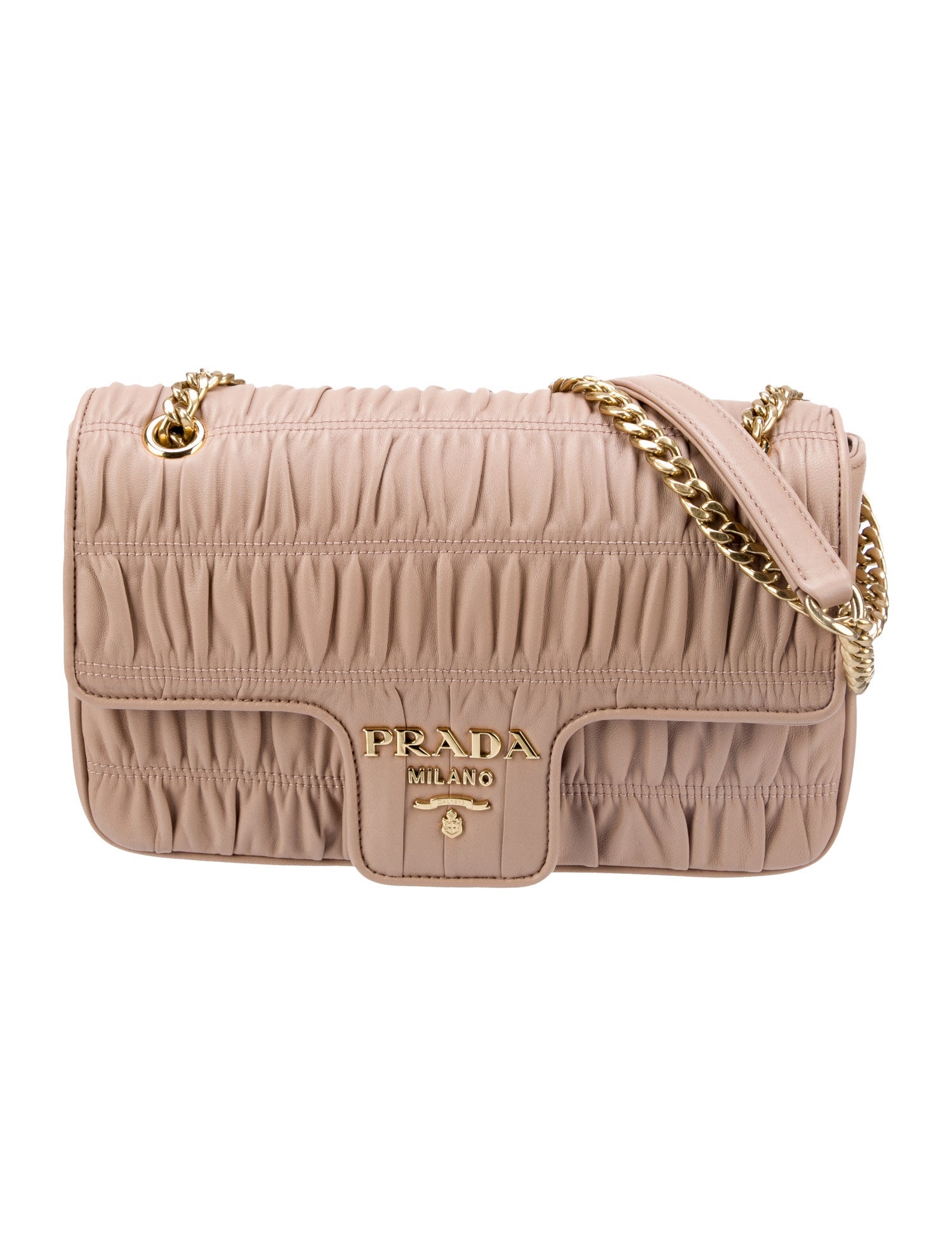 Prada Nappa Gaufre Shoulder Bag - Pink Shoulder Bags, Handbags ...