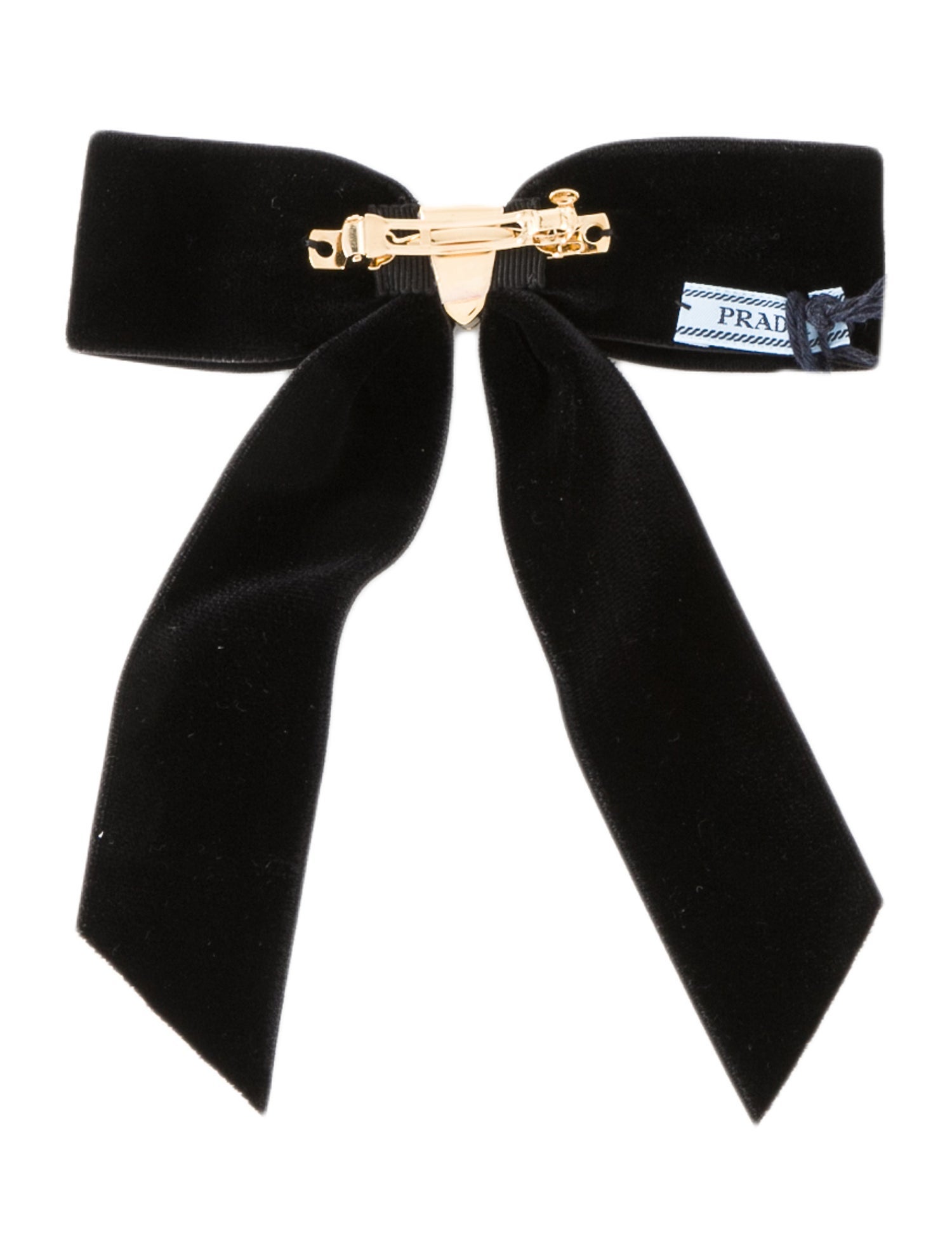 Prada Velour Bow Hair clip - Black Hair Accessories, Accessories ...