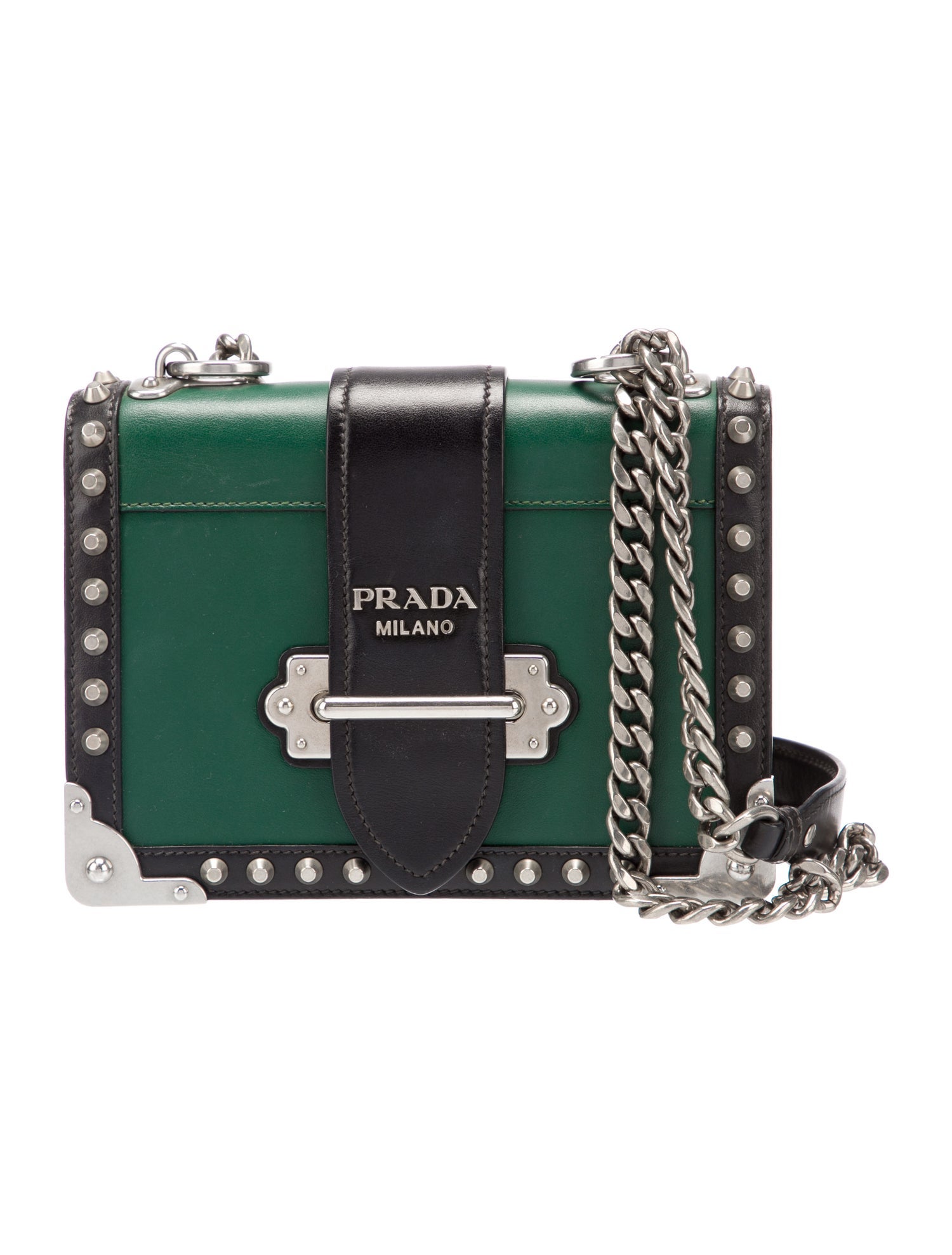 Prada City Calf Leather Cahier Bag - Green Crossbody Bags, Handbags - PRA957229 | The RealReal