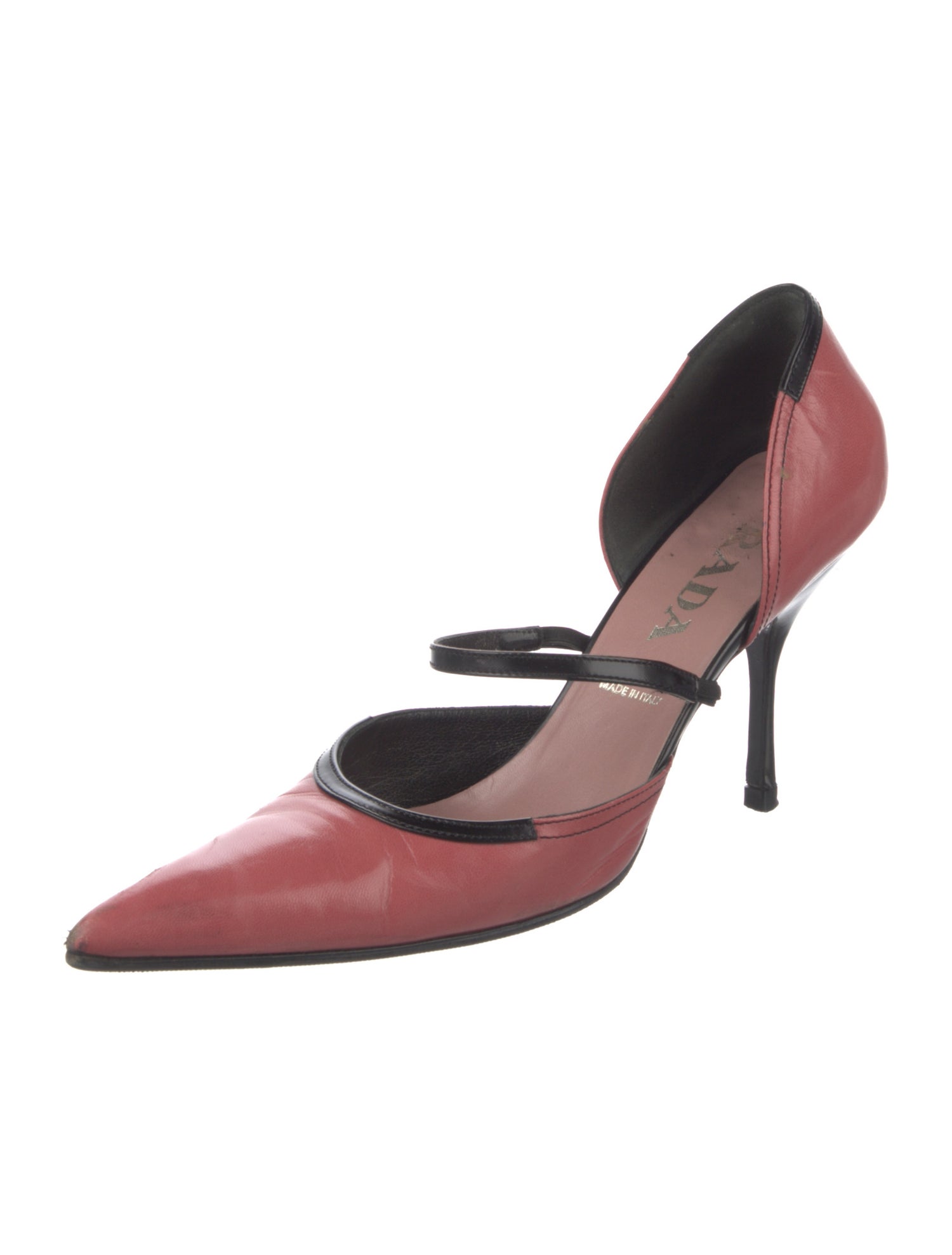 Salvatore Ferragamo Leather Colorblock Pattern Slingback Pumps - Red ...