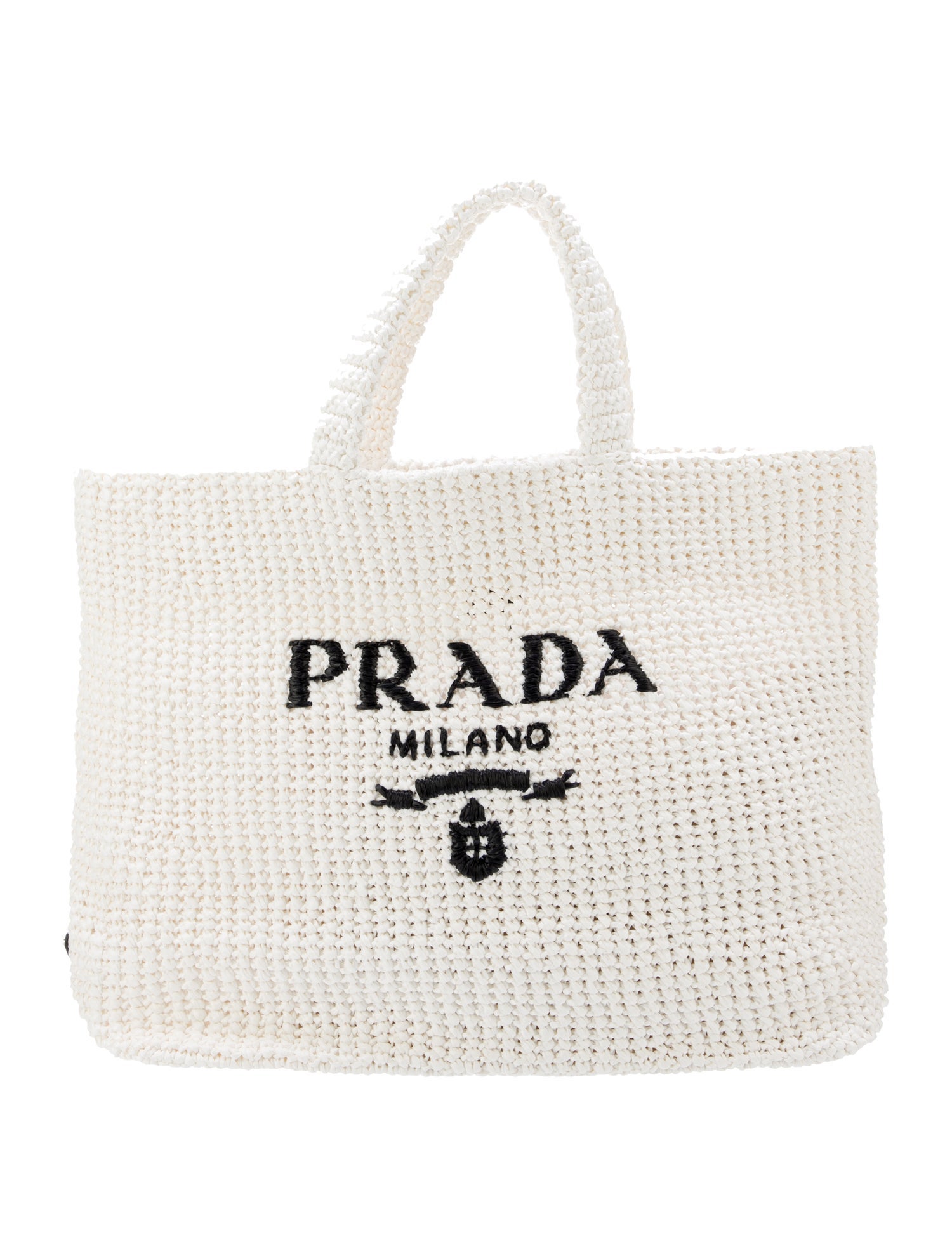 Prada Raffia Logo Tote - Pink Totes, Handbags - PRA871929 | The RealReal