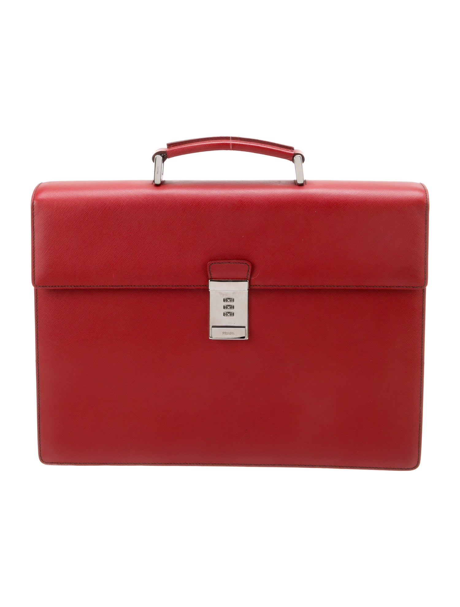 Prada Saffiano Briefcase - Red Briefcases, Bags - PRA959814 | The RealReal