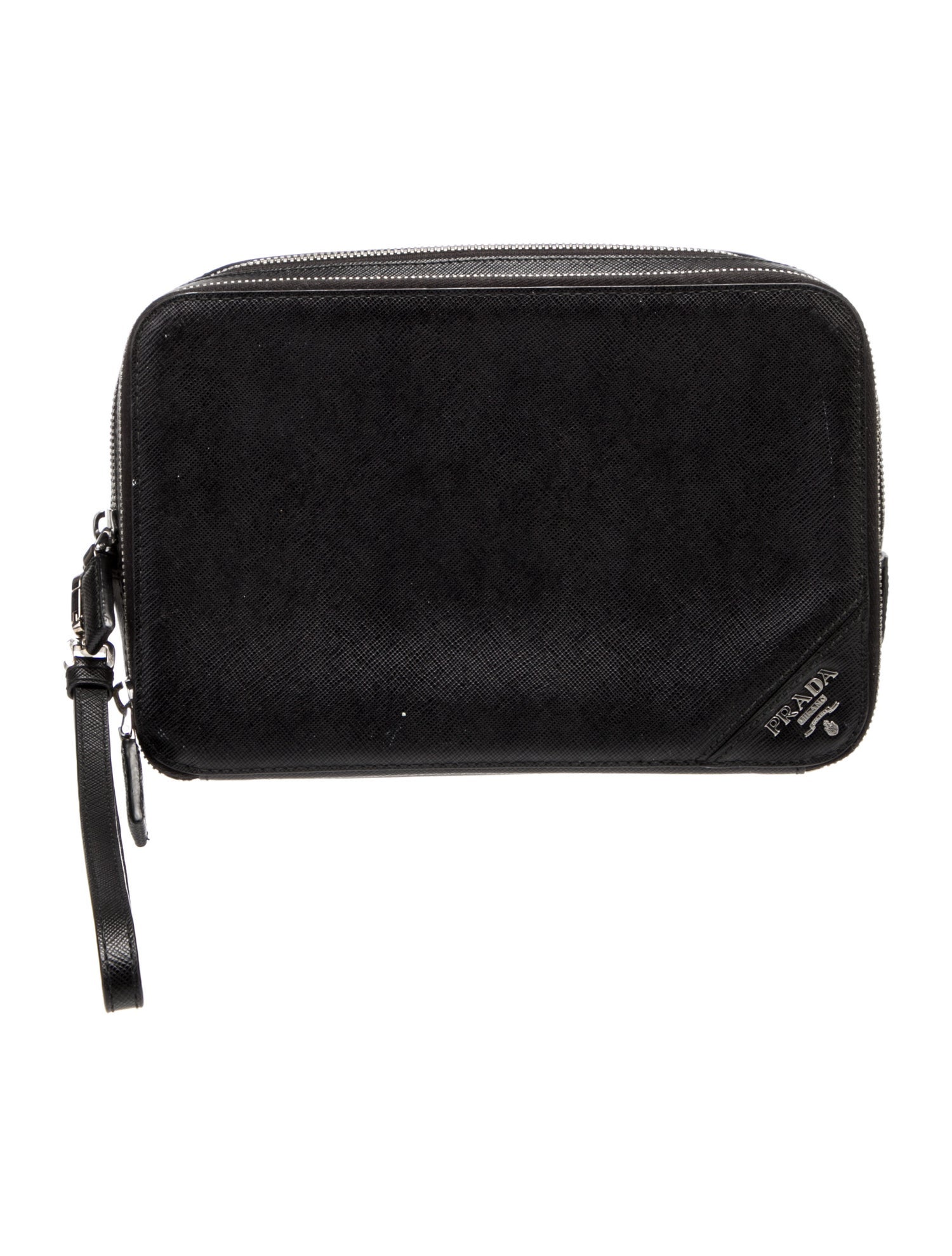 Prada Saffiano Travel Pouch - Black Portfolios & Pouches, Bags ...