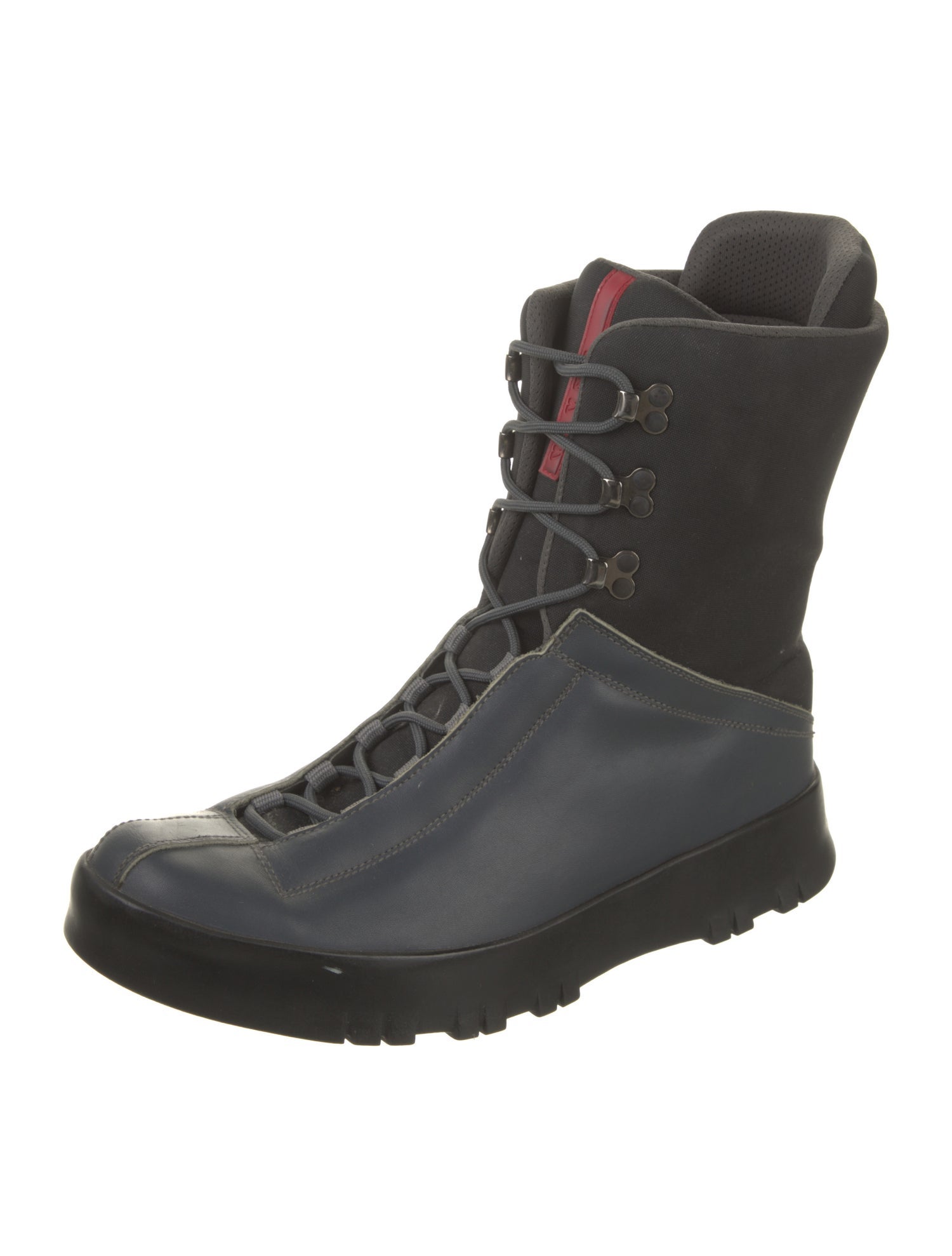 Prada Lace-Up Boots - Blue Boots, Shoes - PRA962316 | The RealReal
