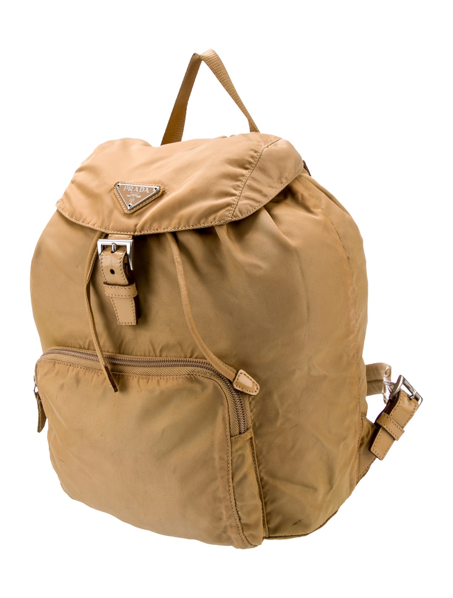 Prada Vela Drawstring Backpack - Neutrals Backpacks, Handbags ...