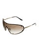 Prada 498403 Shield Sunglasses - Gold Sunglasses, Accessories ...