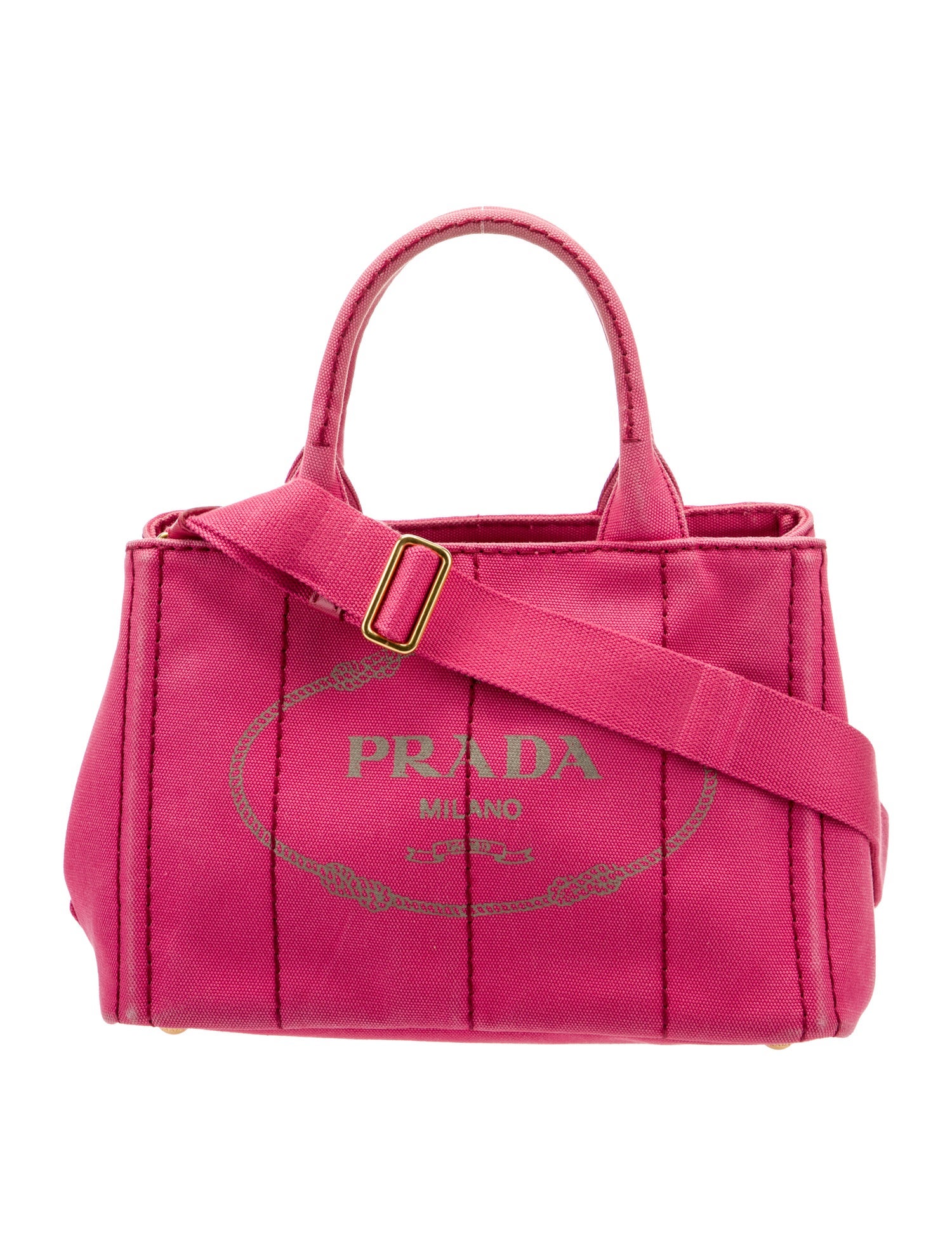 Prada Canapa Logo Tote - Pink Totes, Handbags - PRA922155 | The RealReal