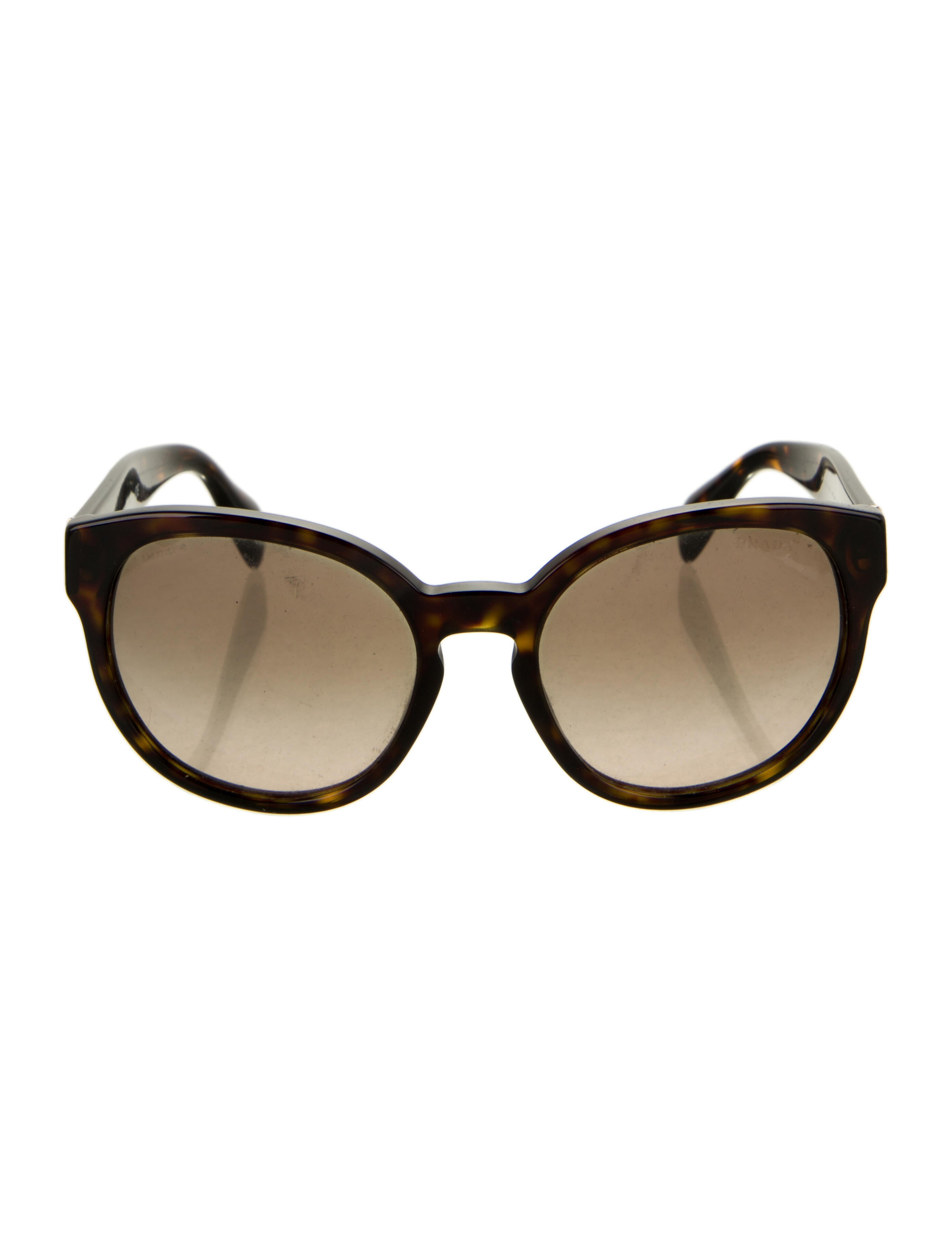 Prada Round Gradient Sunglasses - Brown Sunglasses, Accessories ...