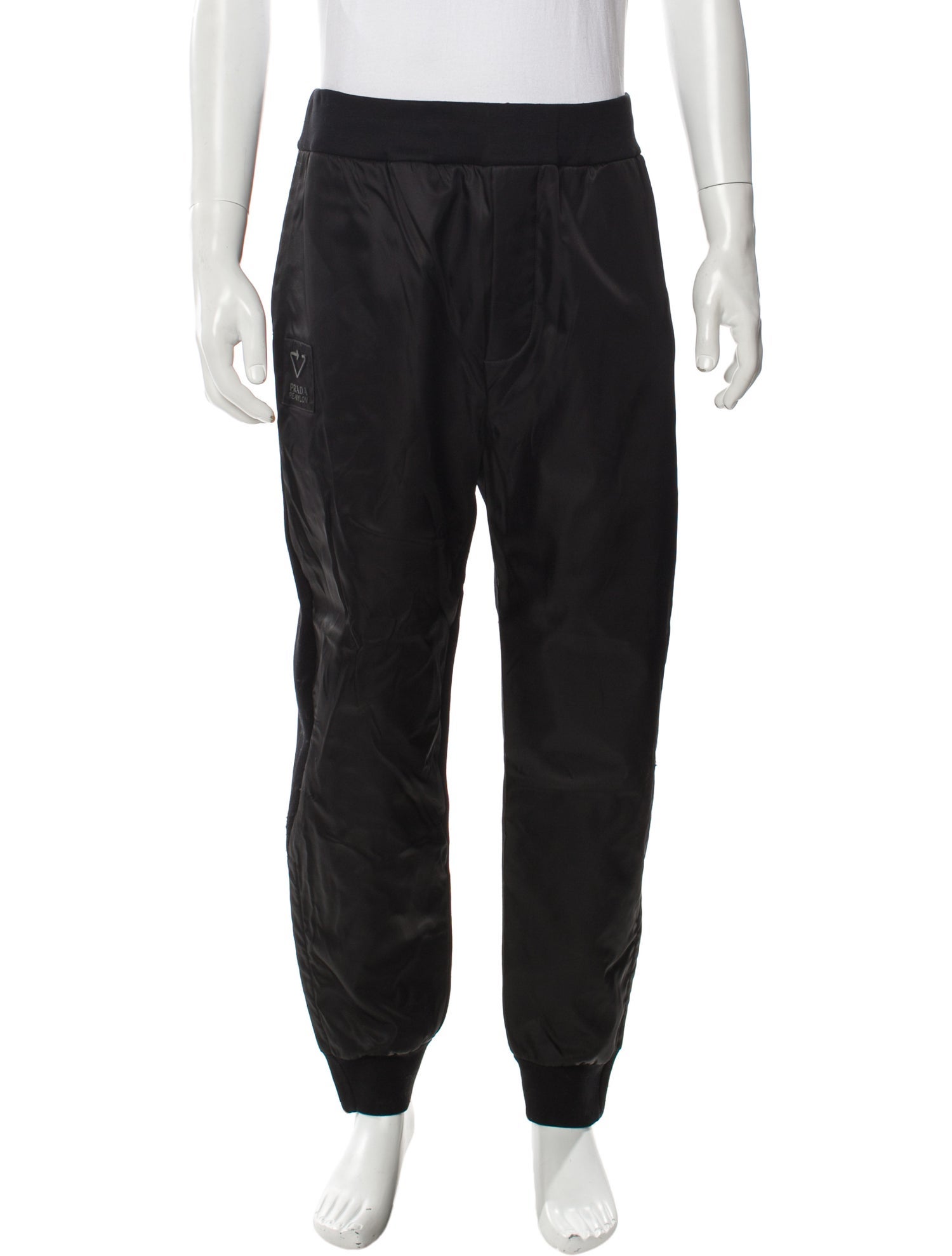 Prada 2020 Enameled Metal Triangle Lounge Bottoms - Black Lounge ...