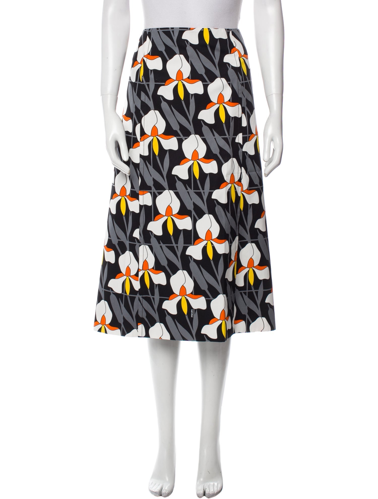 Prada 2020 Midi Length Skirt w/ Tags - Grey Skirts, Clothing ...