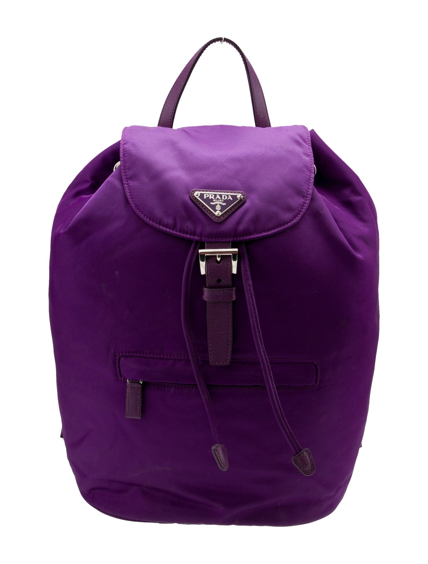 Prada Vela Drawstring Backpack - Purple Backpacks, Handbags - PRA973859 ...
