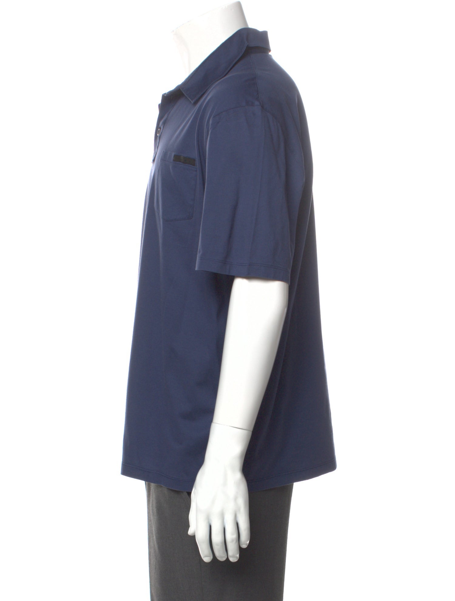 Versace Collar Short Sleeve Polo Shirt w/ Tags - Blue Polos, Clothing ...