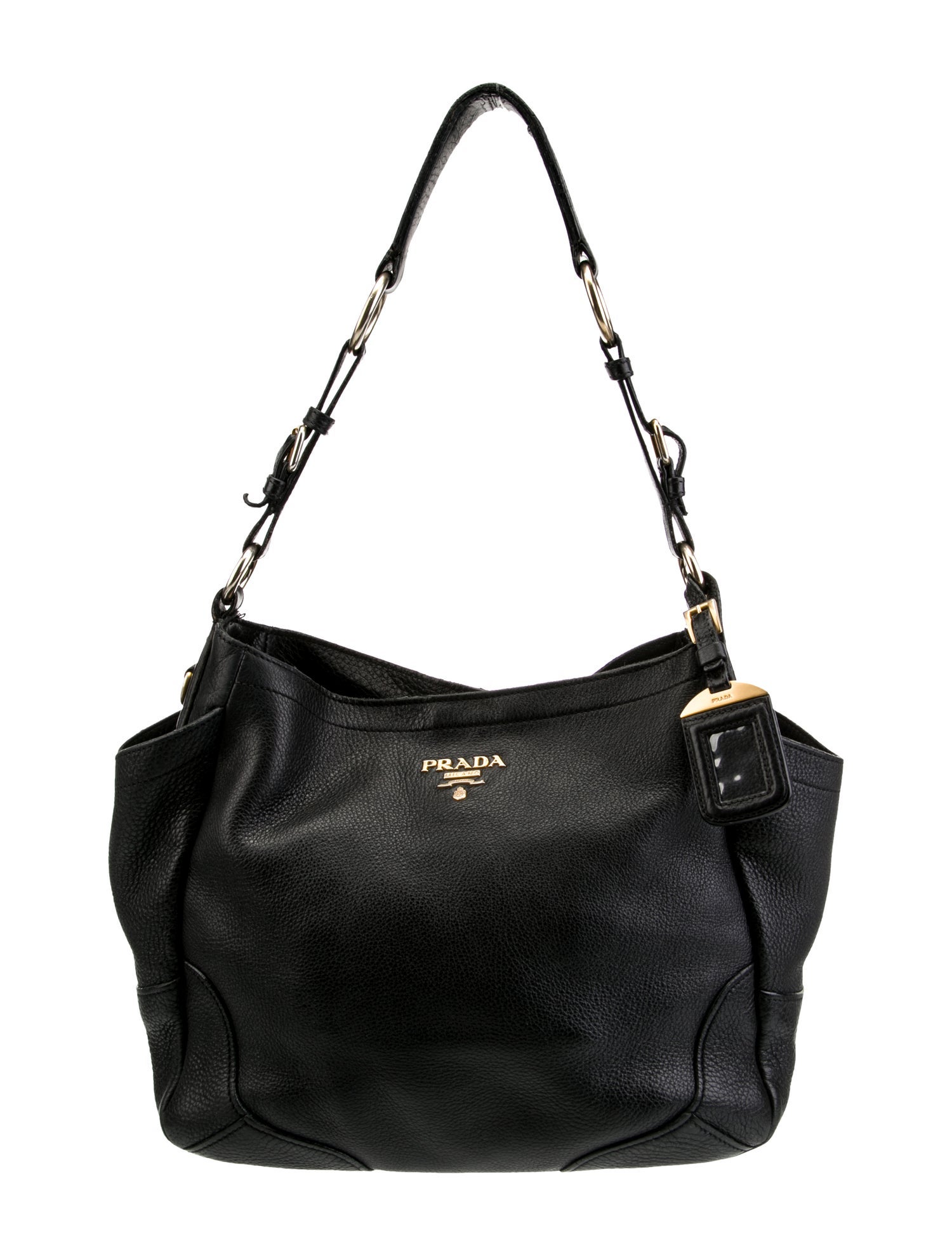 Prada Vitello Daino Hobo - Black Hobos, Handbags - PRA976395 | The RealReal