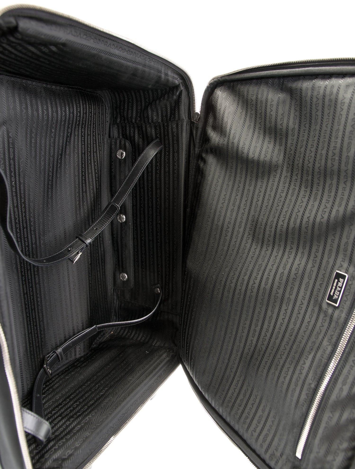 Prada Saffiano-Trimmed Tessuto Suitcase - Black Luggage and Travel ...