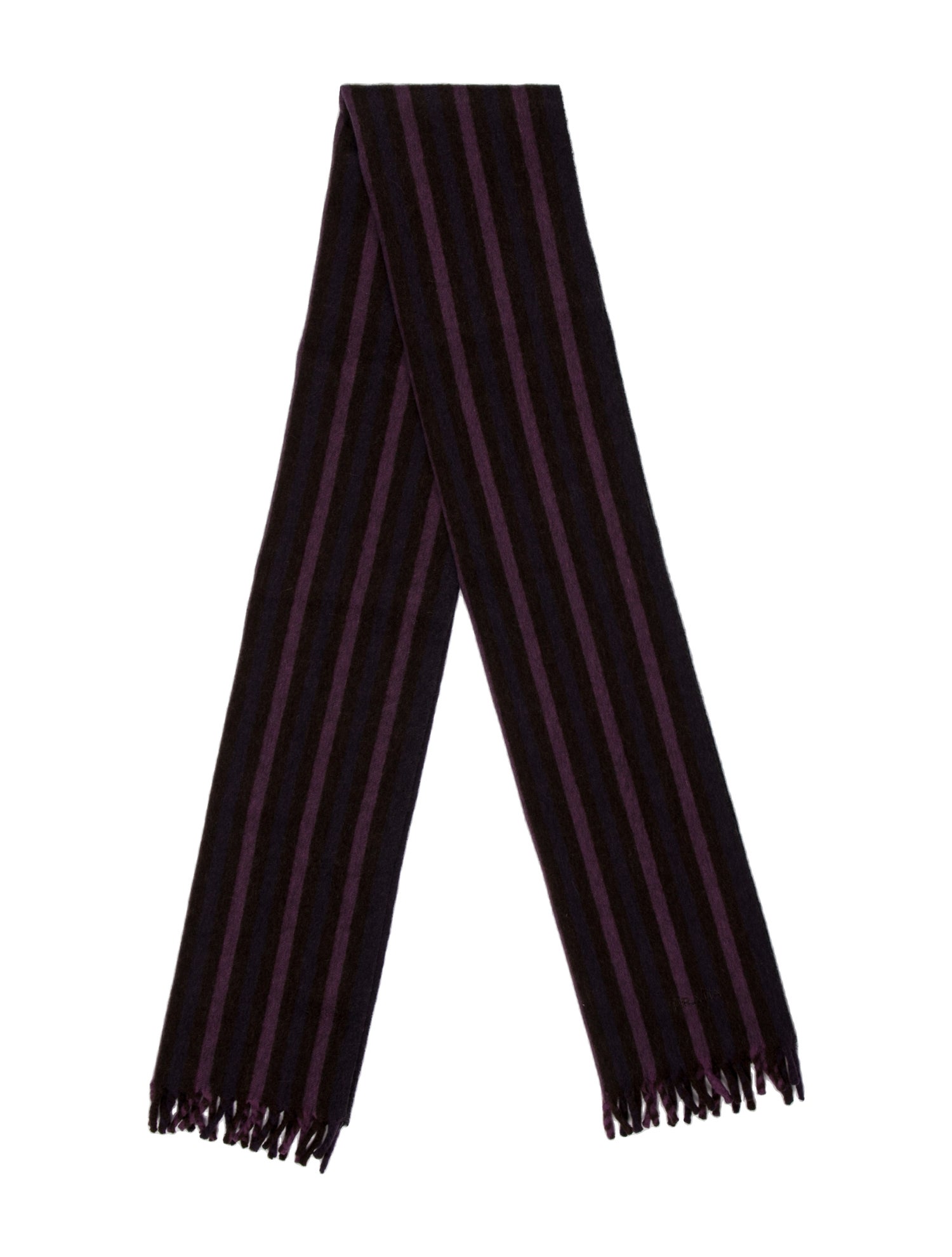 Prada Cashmere Striped Scarf - Purple Scarves and Shawls, Accessories ...