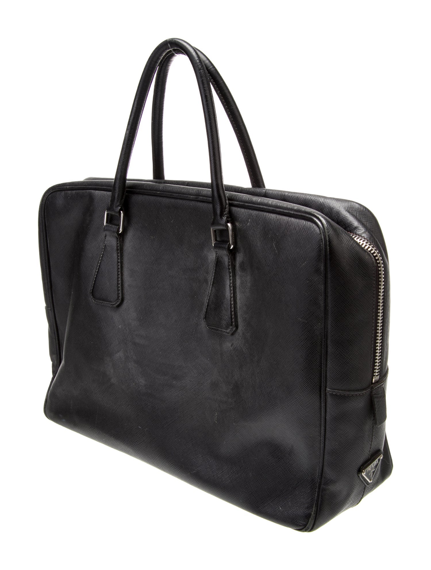 Prada Saffiano Soft Travel Briefcase - Blue Briefcases, Bags ...