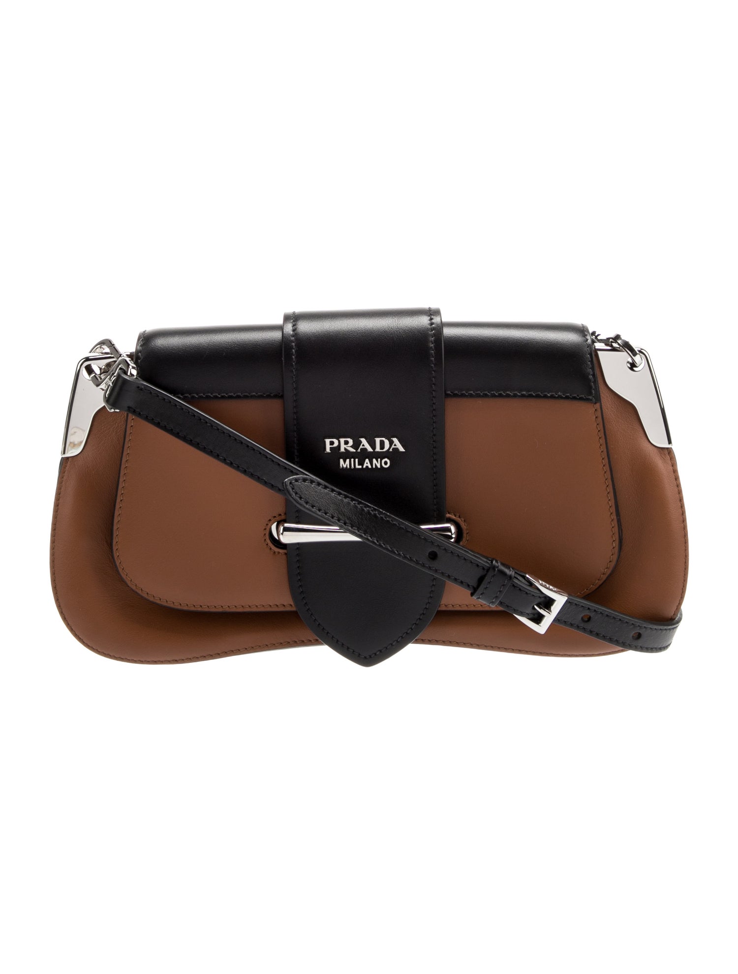 Prada City Calf Sidonie Shoulder Bag - Brown Shoulder Bags, Handbags ...